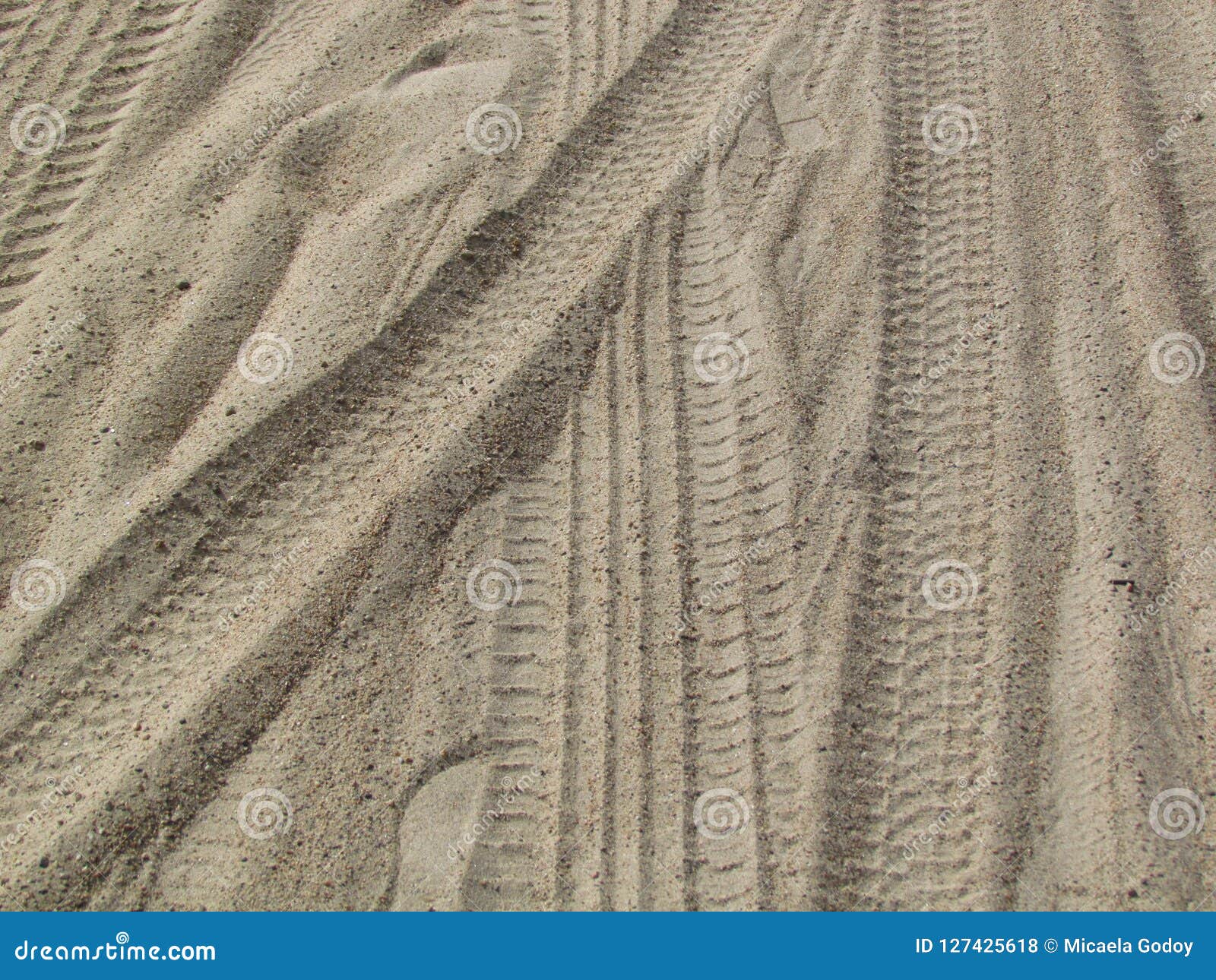 Marks in the sand stock photo. Image of wheels, bikes - 127425618