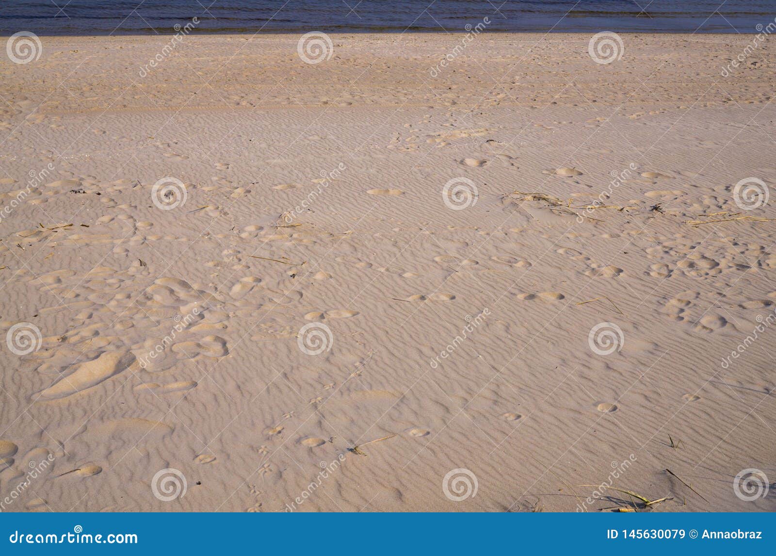 Traces from the Waves in the Sand on the Beach of the Gulf of Riga ...