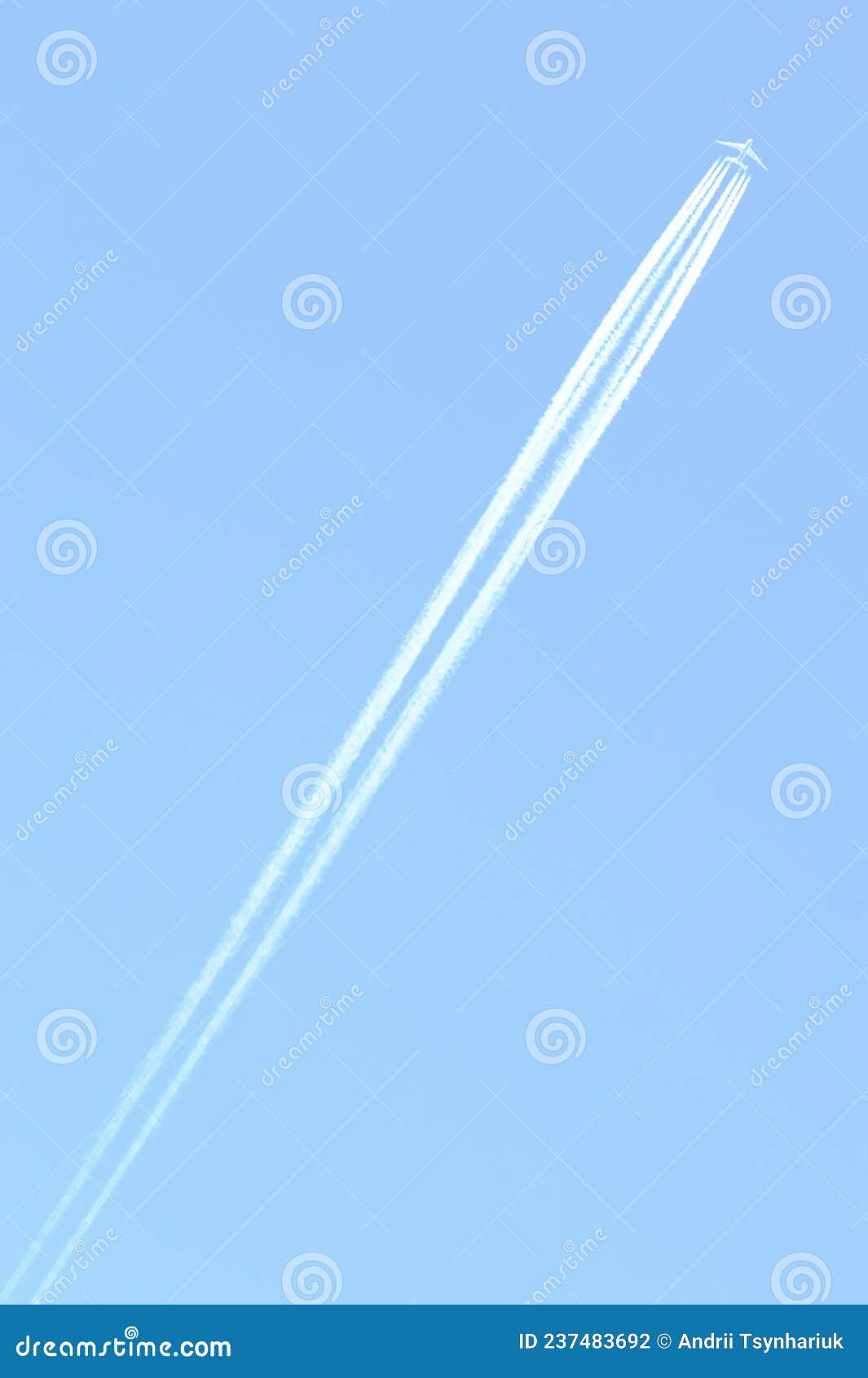 Traces and White Streaks from the Jet Engines in the Plane, White ...