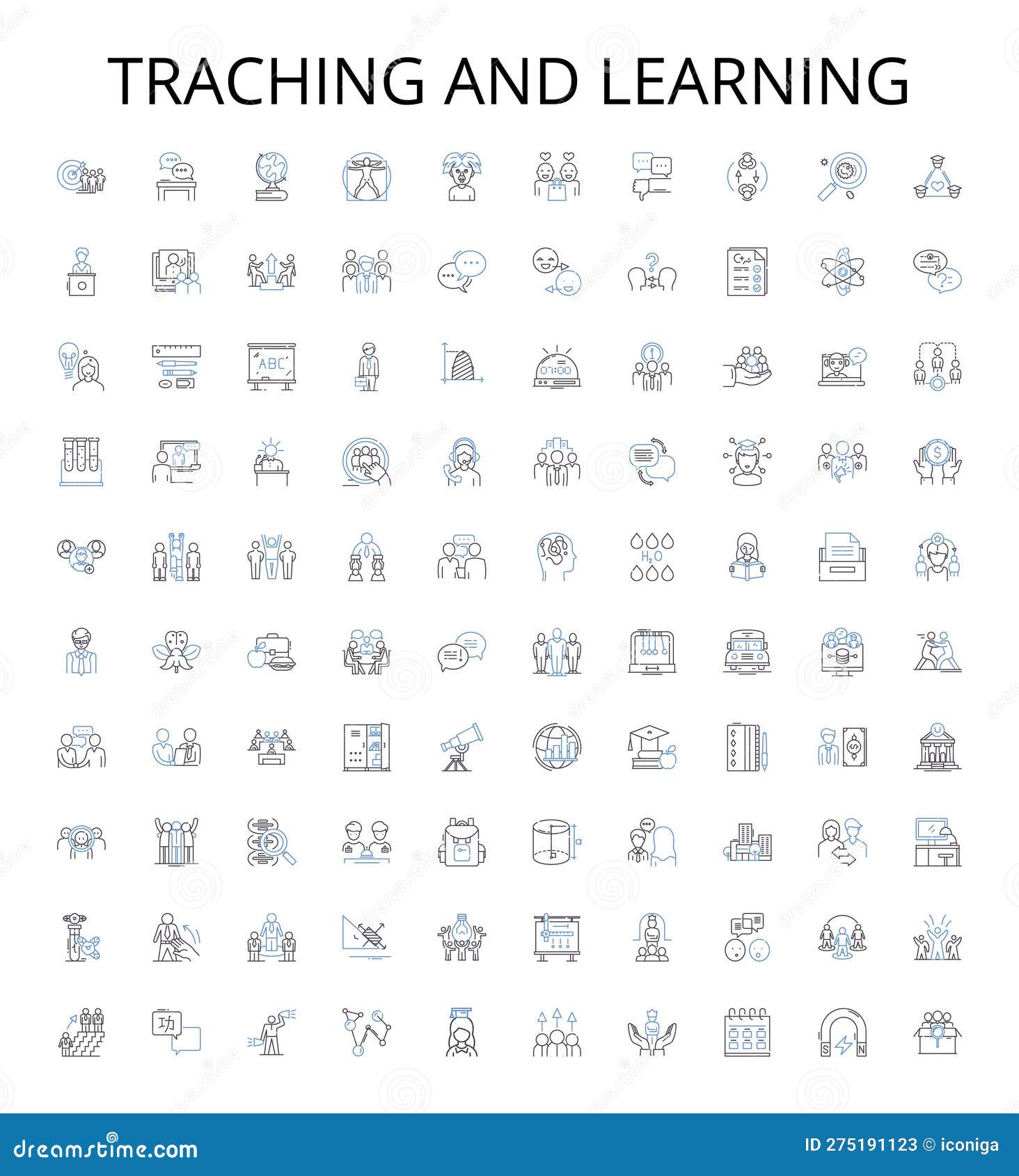 Traching And Learning Line Icons Collection. Creating Teaching ... Traching And Learning Line Icons Collection. Creating Teaching ...
