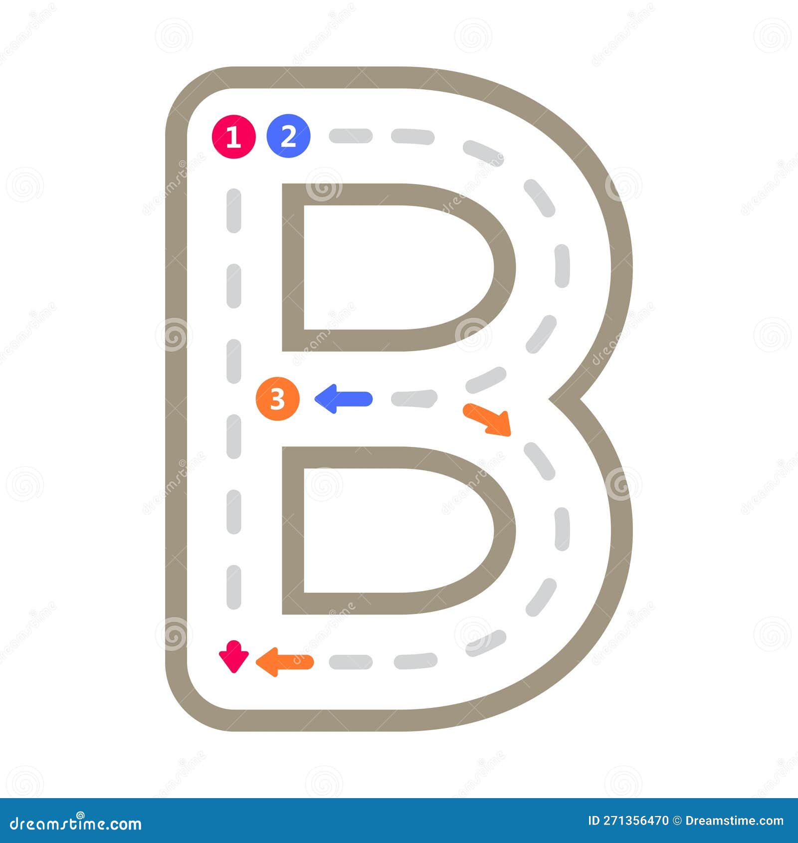 Tracing Alphabet Letter B Uppercase Prewriting Dotted Line Element For ... Tracing Alphabet Letter B Uppercase Prewriting Dotted Line Element For ...