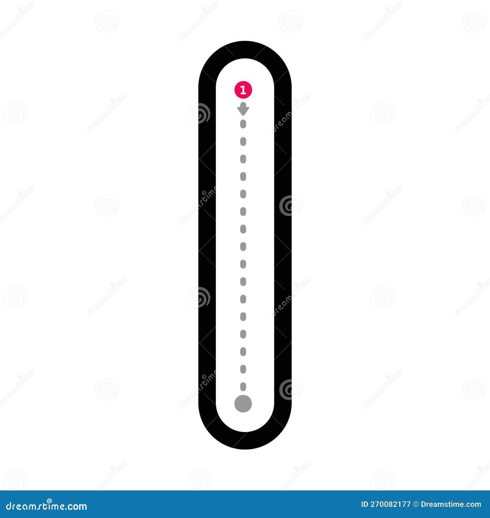 Tracing Alphabet Letter L Lowercase Prewriting Dotted Line Element For