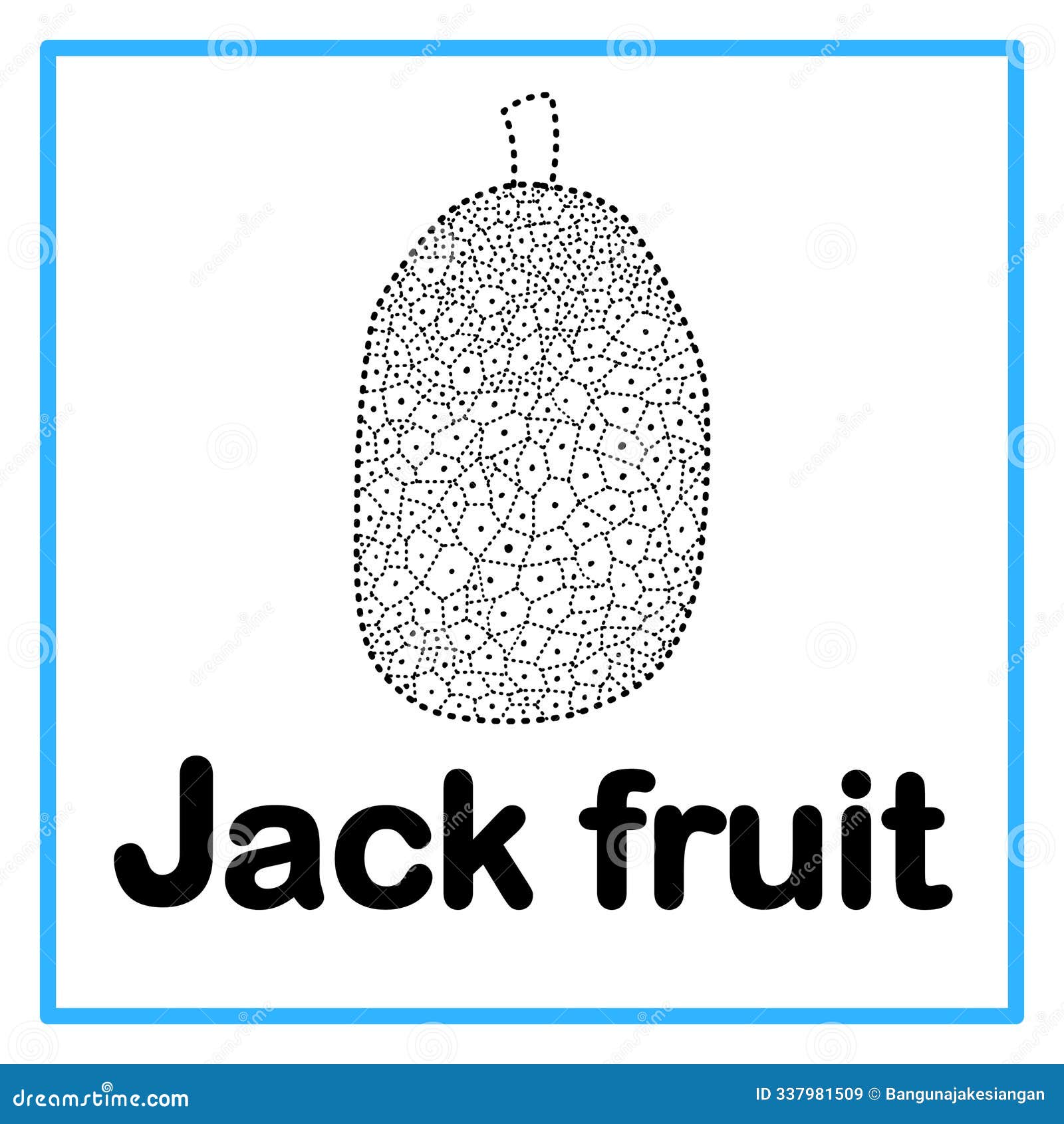 Tracing Jack Fruit Alphabet Illustration Stock Illustration ...
