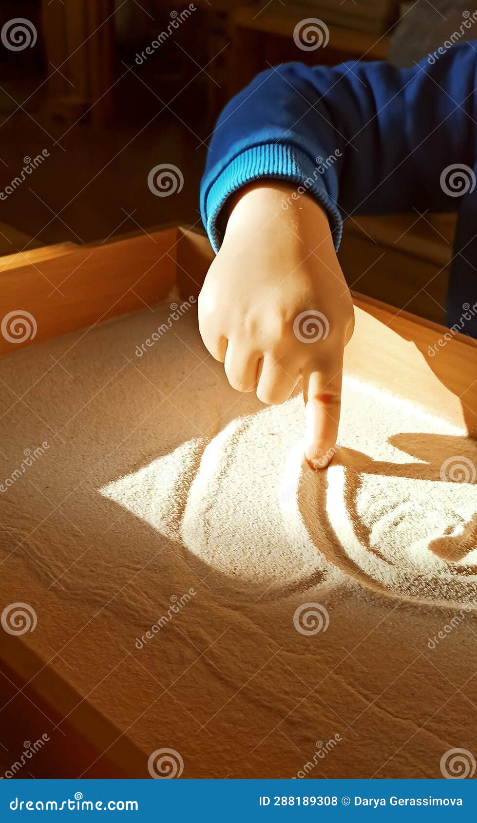 Tracing Letters on the Sand Stock Photo - Image of preschool, sand ...