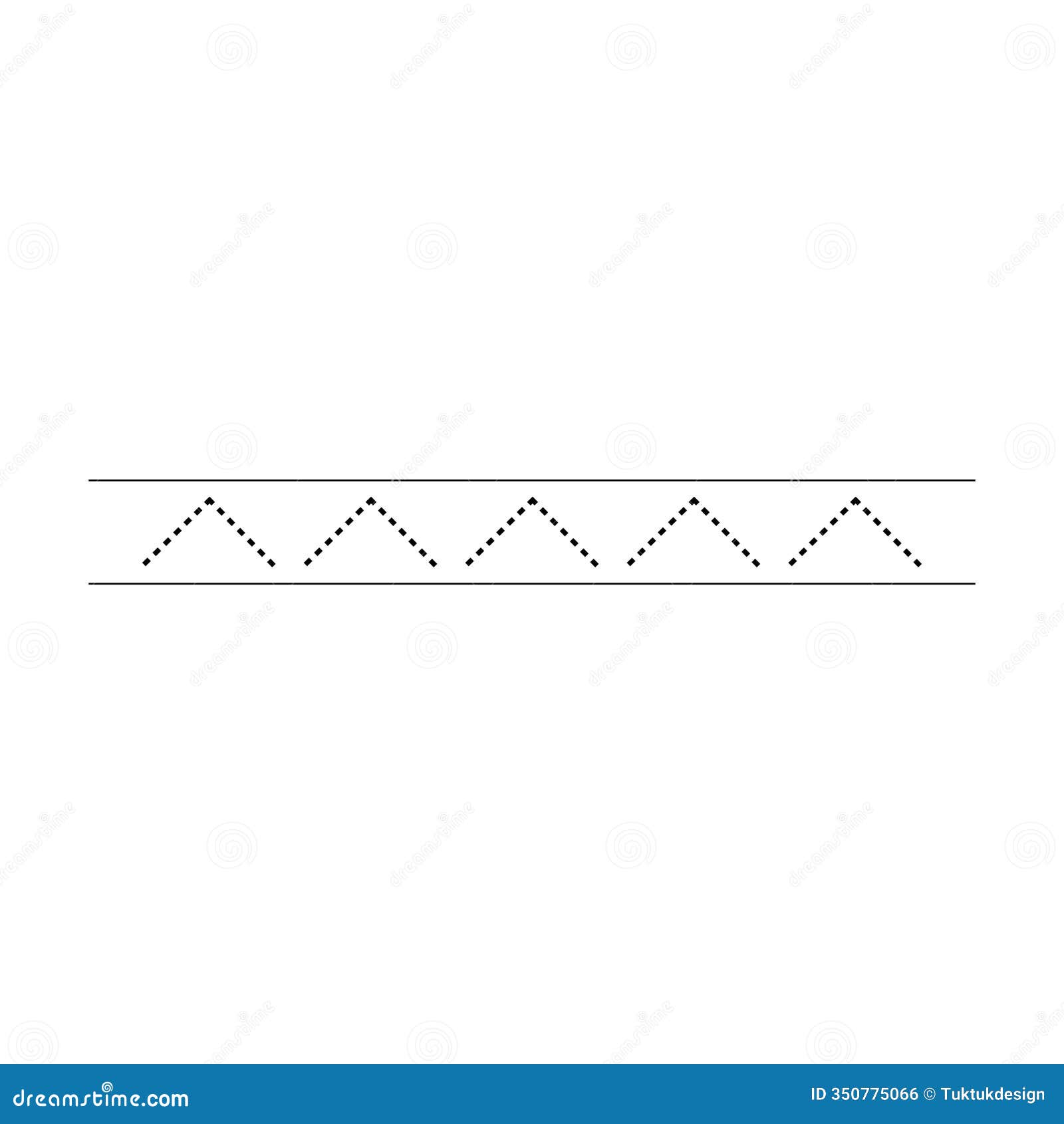 Tracing Line Dotted Horizontal Element for Kids Worksheet, Dotted Line ...