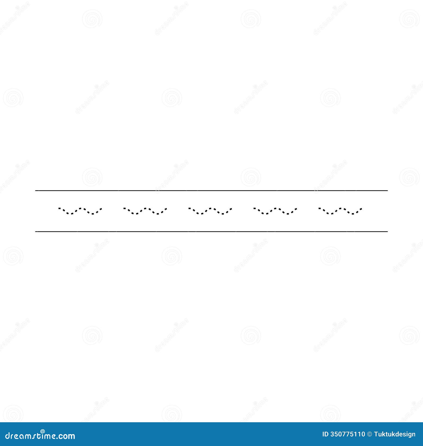 Tracing Line Dotted Horizontal Element for Kids Worksheet, Dotted Line ...