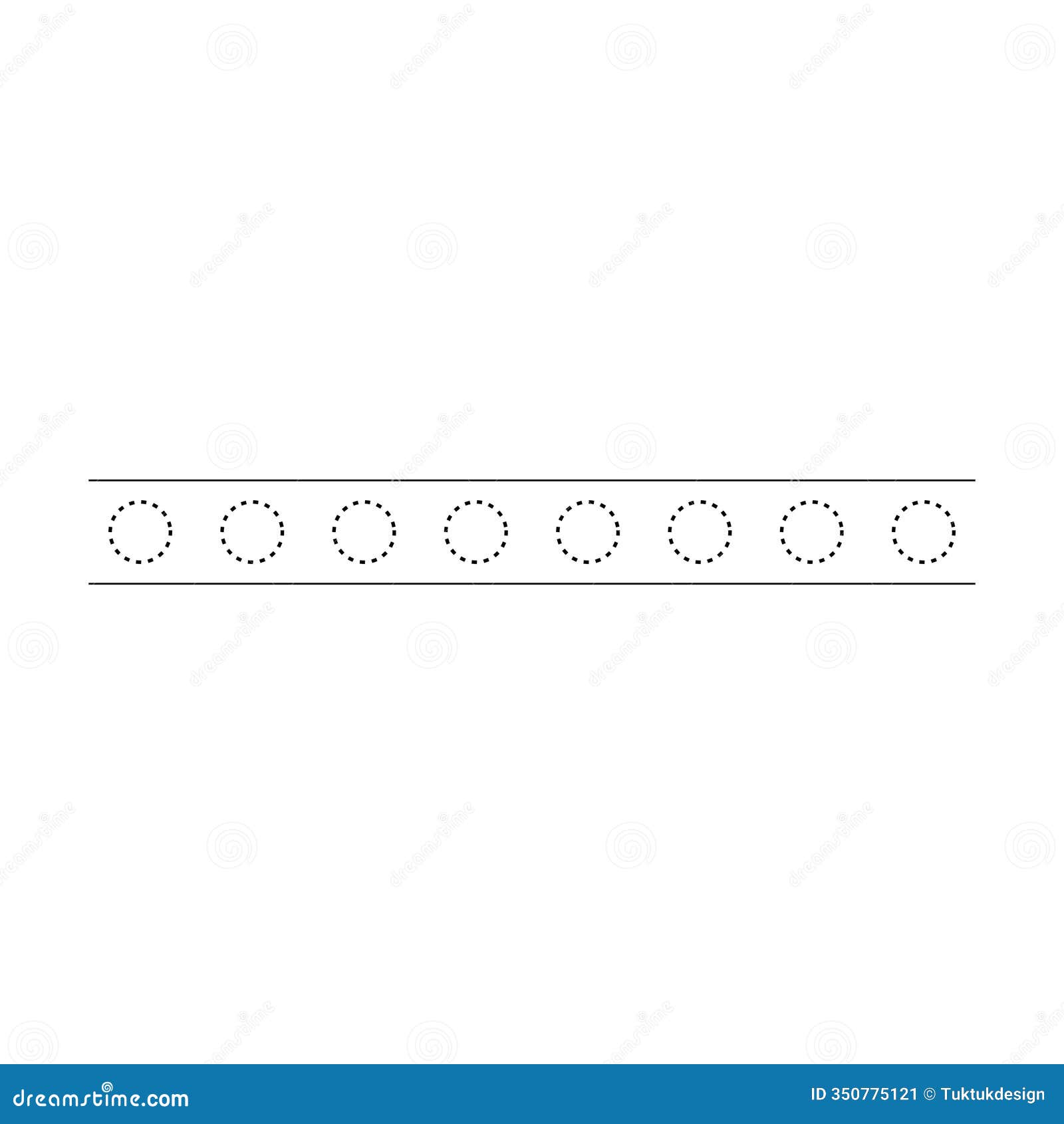 Tracing Line Dotted Horizontal Element for Kids Worksheet, Dotted Line ...