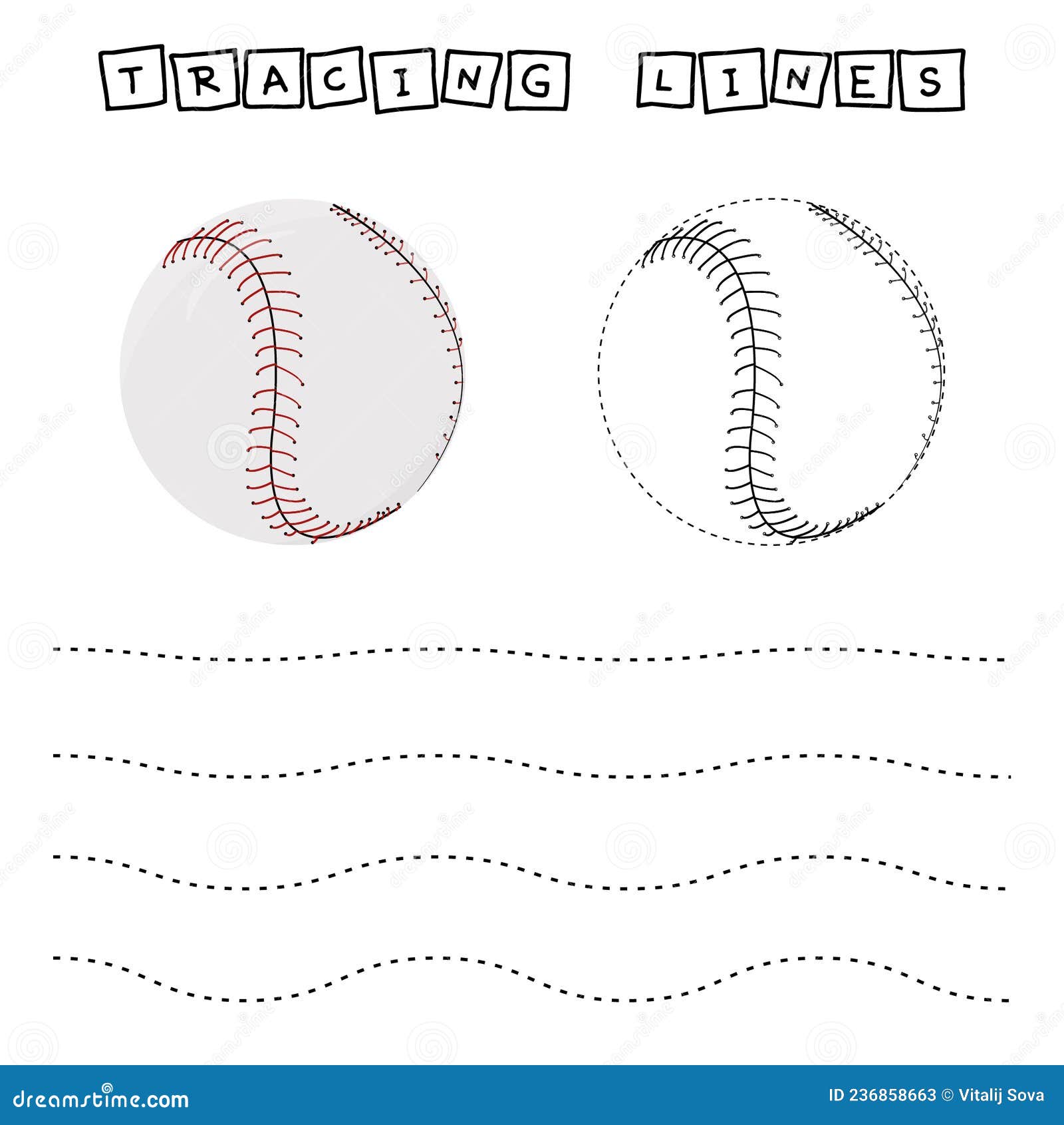 Tracing lines stock illustration. Illustration of game - 236858663