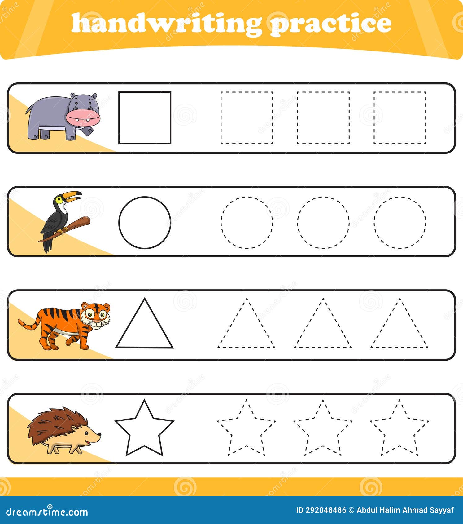 Tracing Lines of Different Shape for Kids Stock Vector - Illustration ...