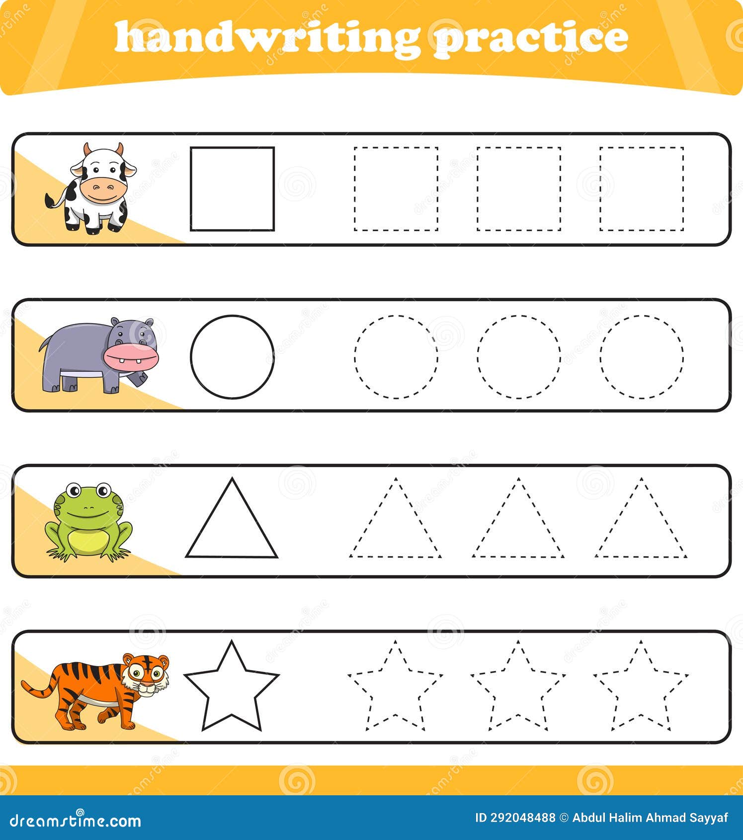 Tracing Lines of Different Shape for Kids Stock Vector - Illustration ...