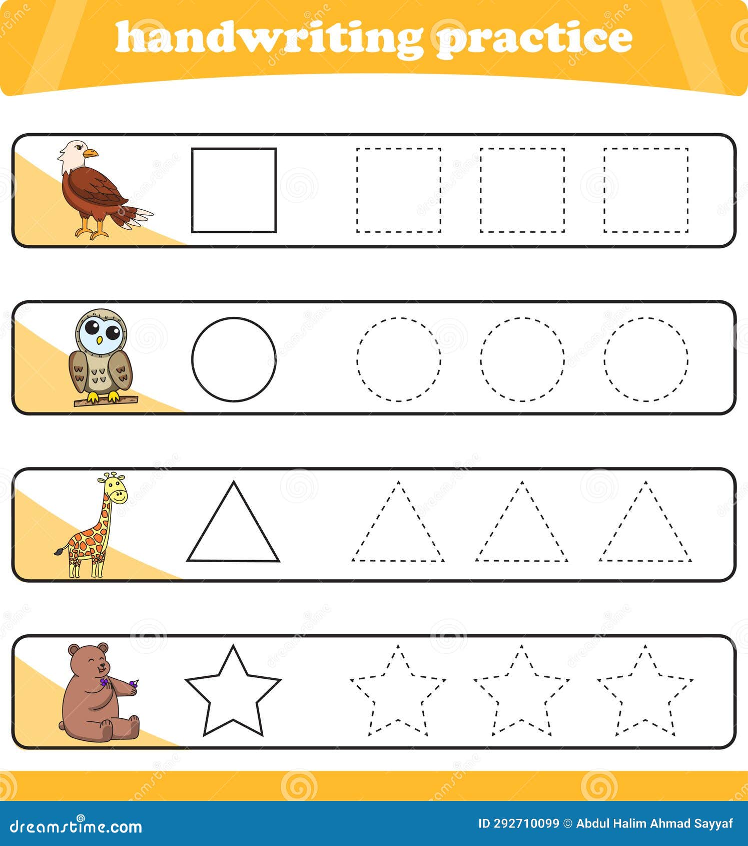 Tracing Lines of Different Shape for Kids Stock Vector - Illustration ...