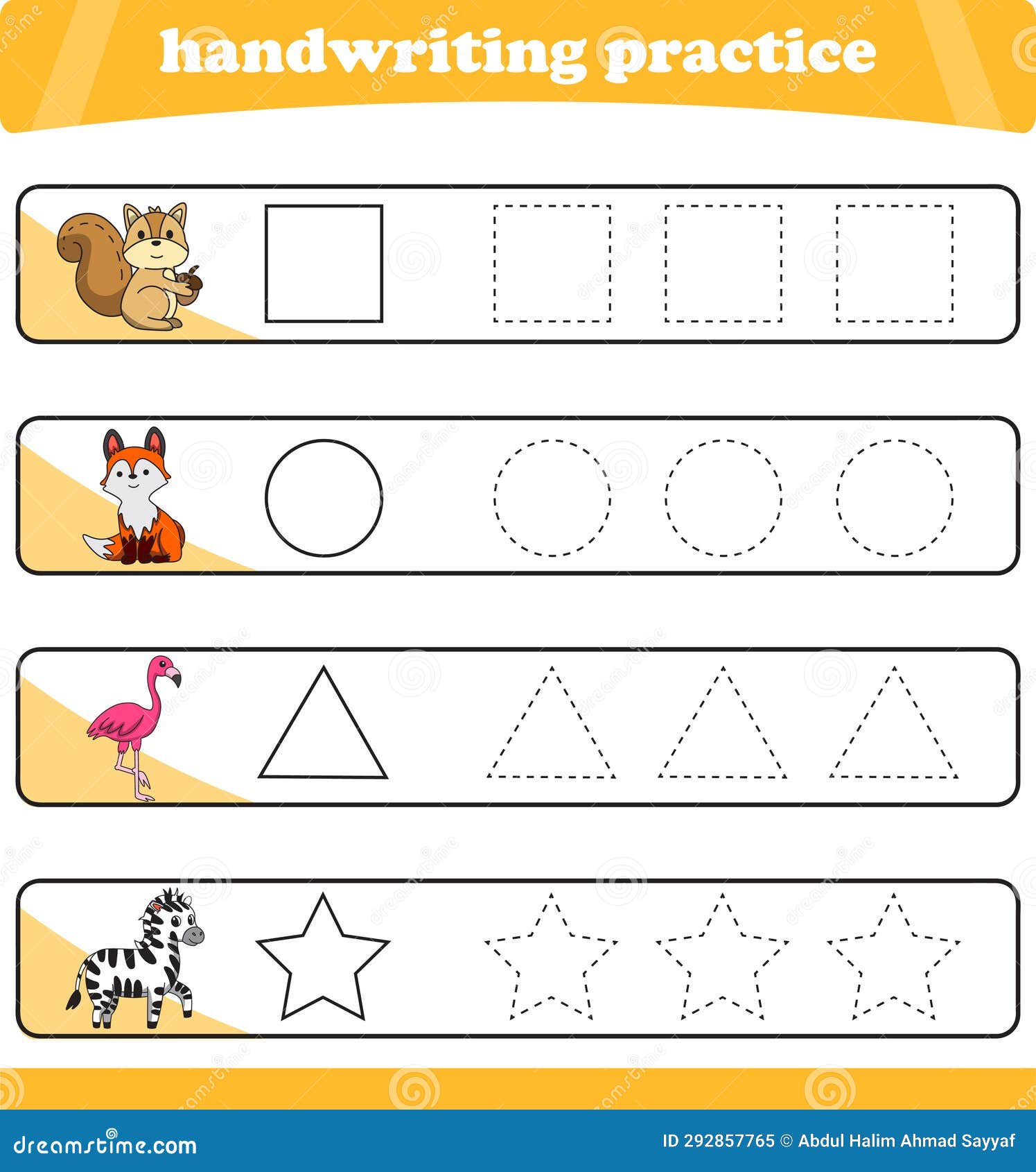 Tracing Lines of Different Shape for Kids Stock Illustration ...