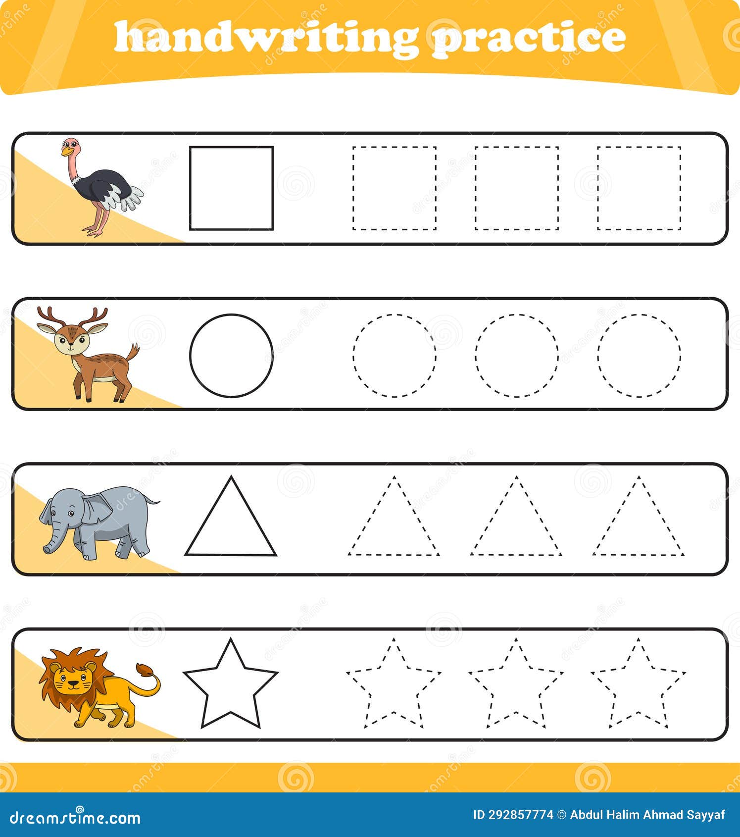 Tracing Lines of Different Shape for Kids Stock Vector - Illustration ...