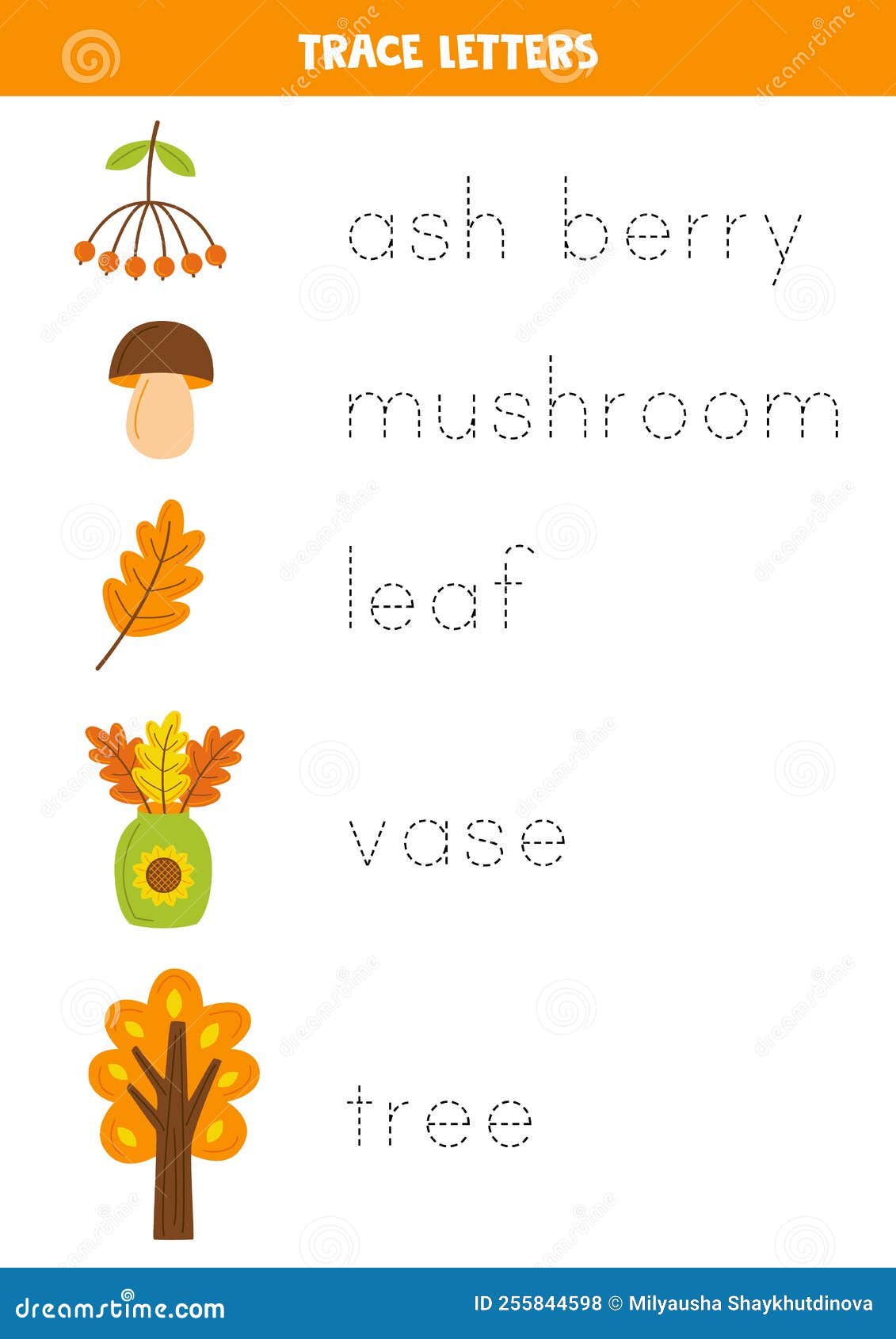 Trace Words. Educational Game For Kids. Farm Animals. Cartoon Vector ... Trace Words. Educational Game For Kids. Farm Animals. Cartoon Vector ...