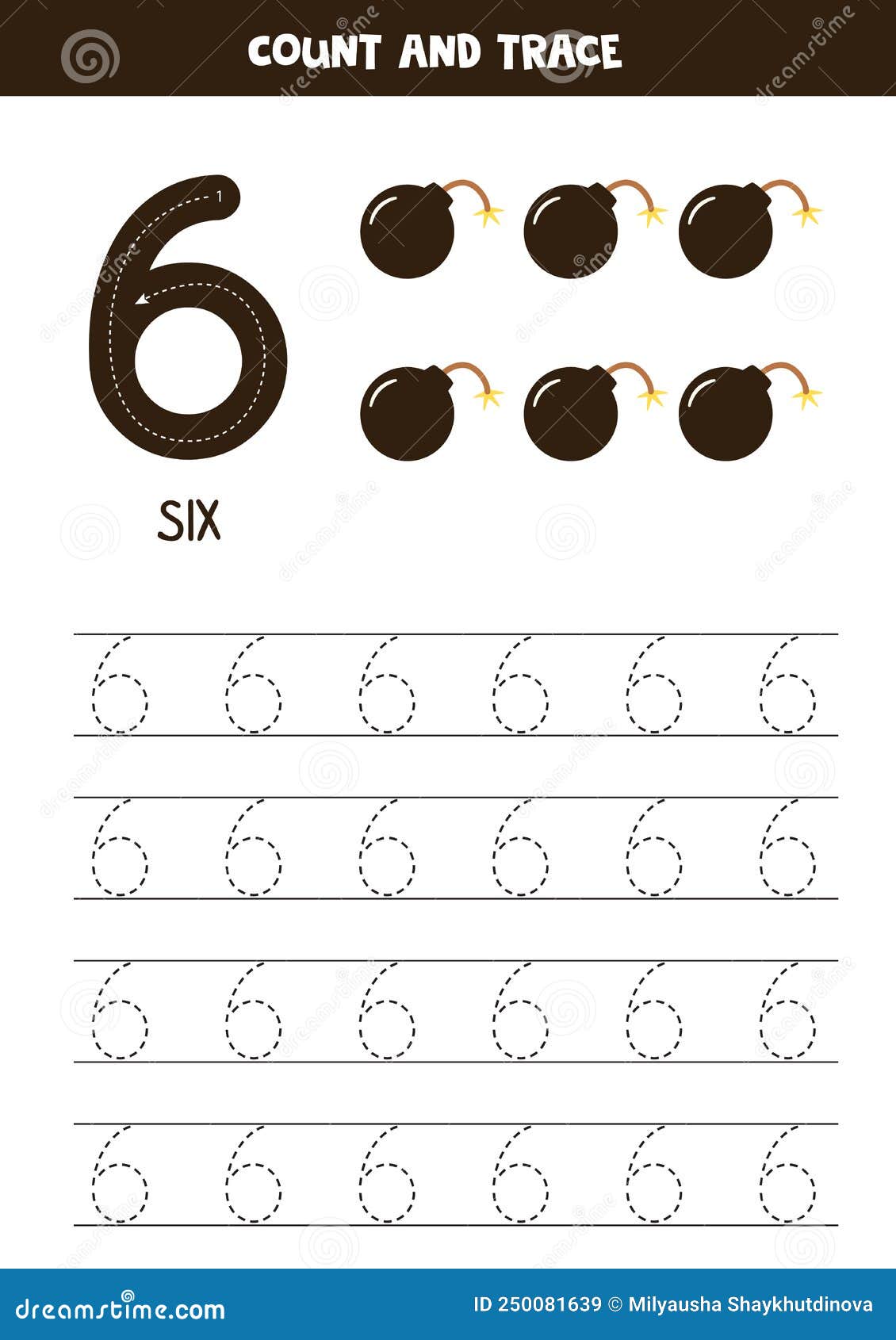 Tracing Numbers Worksheet with Cute Pirate Elements. Stock Vector ... Tracing Numbers Worksheet with Cute Pirate Elements. Stock Vector ...