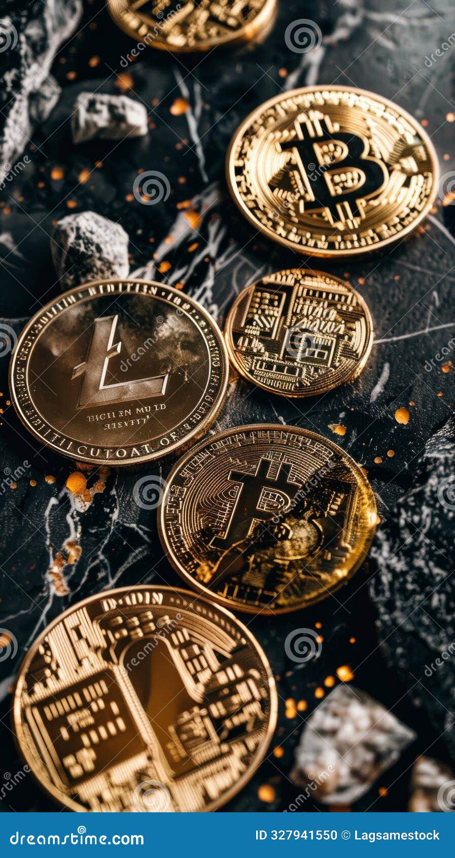 Tracing the Origins of Different Cryptocurrencies Stock Illustration ...