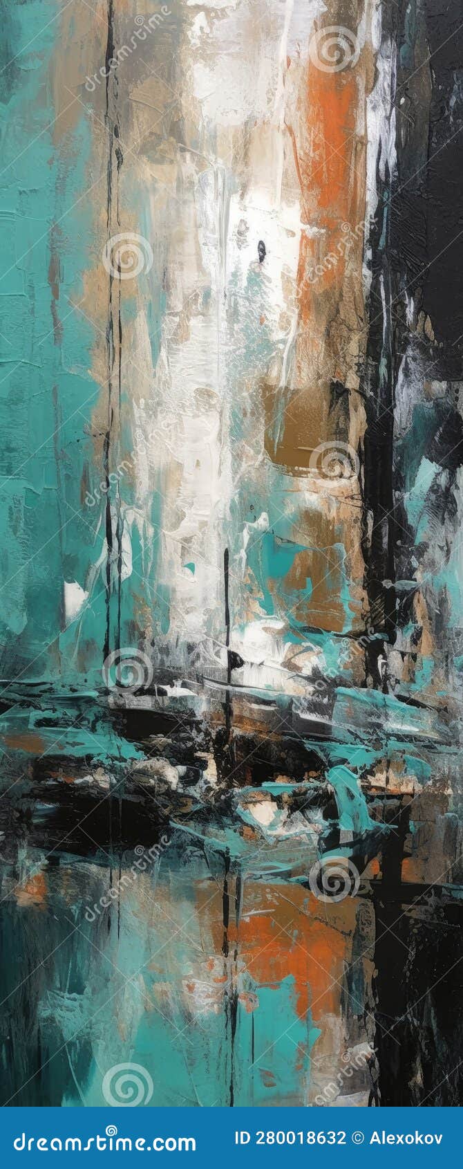 Tracing Waves with Complementary Pastels. Abstract Art for Posters ...