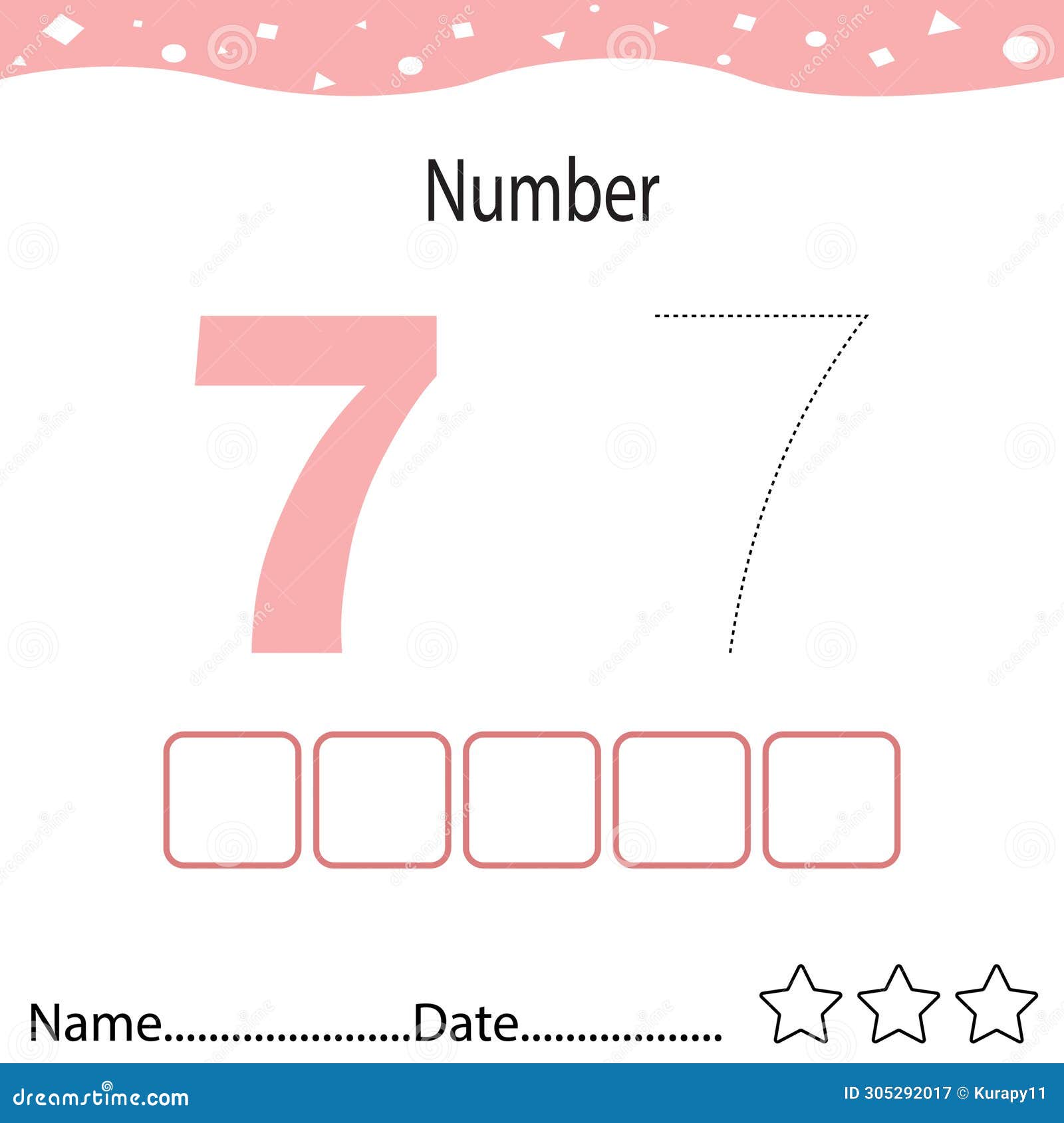 Tracing Worksheet Number 7 and Write Words. Worksheet that is Suitable ...