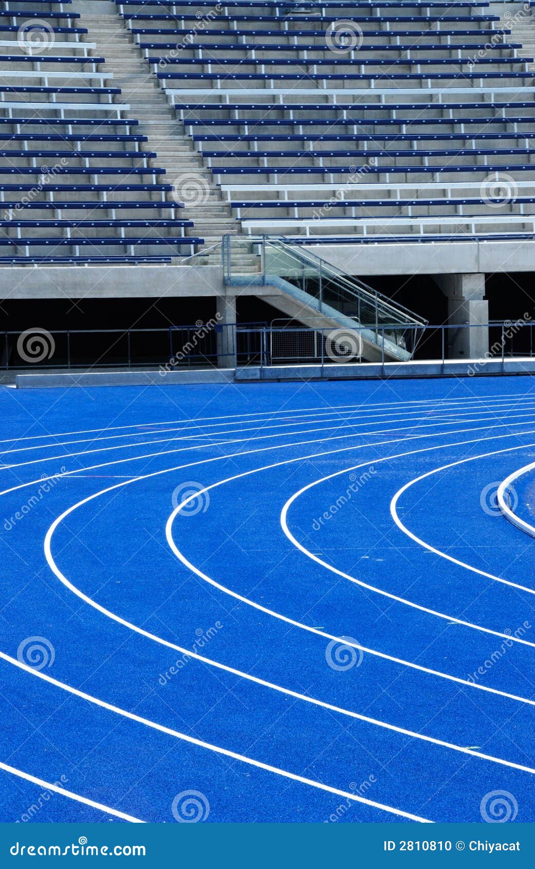 On Track stock photo. Image of blue, curve, benches, white - 2810810