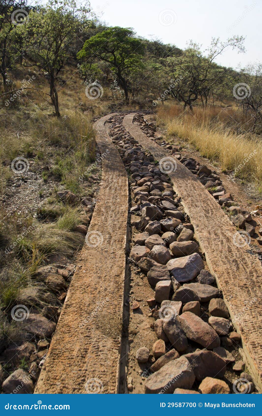 Track in African Safari Park Stock Photo - Image of sandy, explore ...
