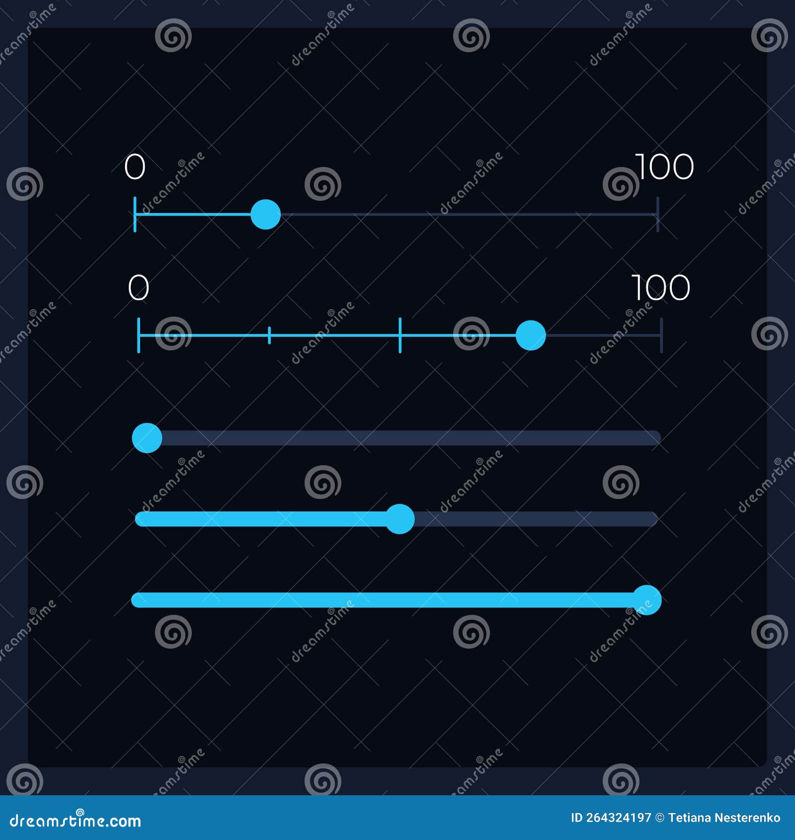 Track bar UI elements kit stock vector. Illustration of user - 264324197