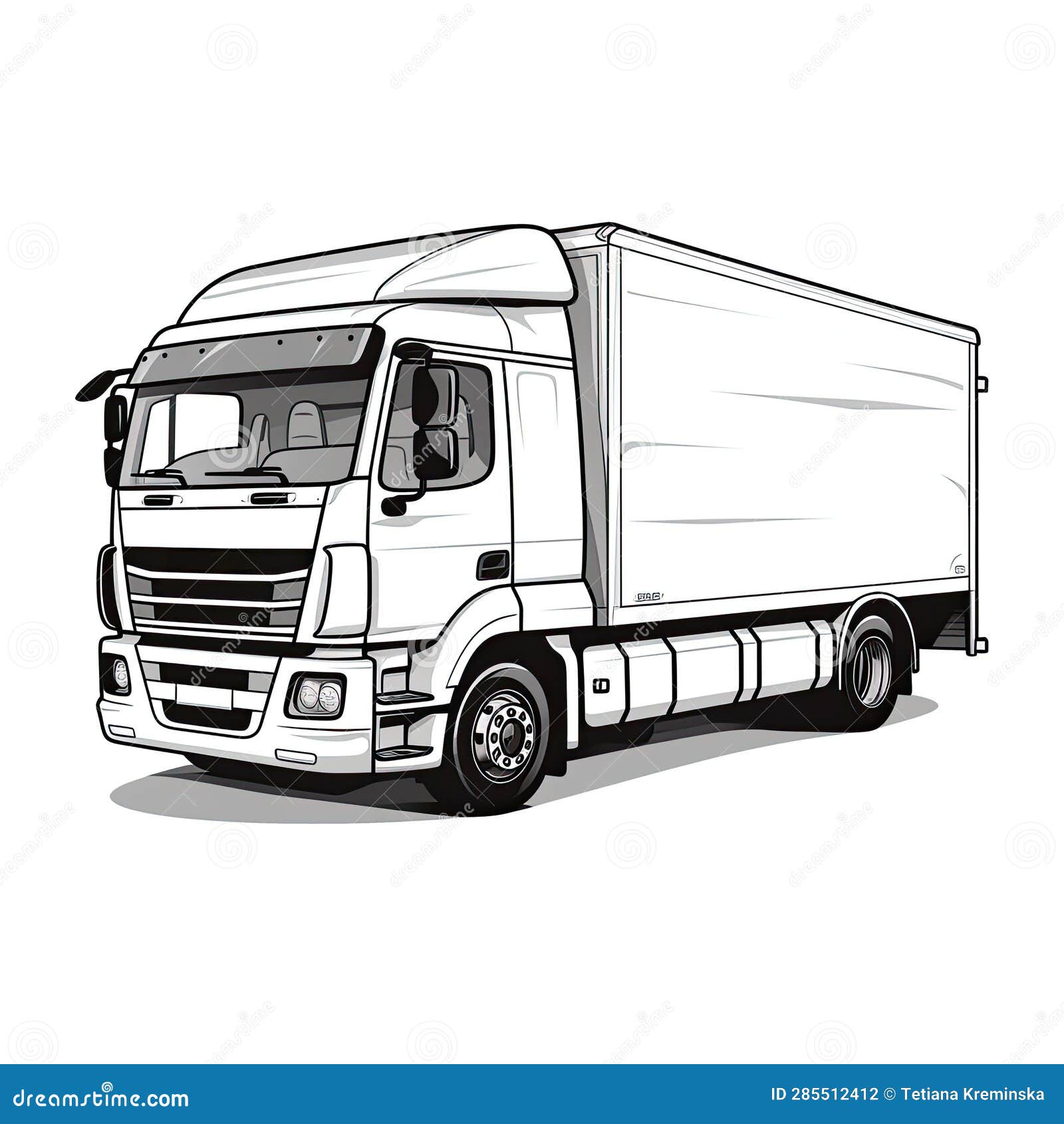 Track Car. Black and White Clipart Illustration Stock Illustration ...