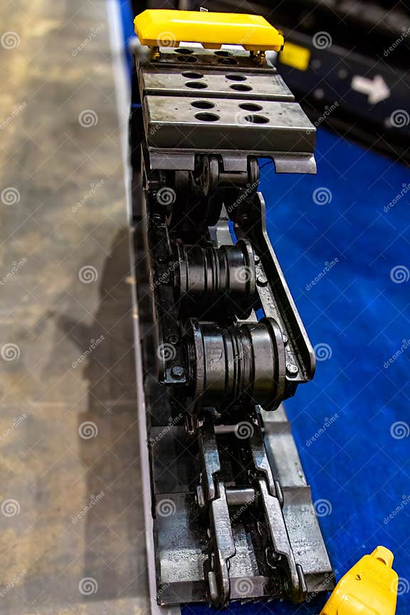 Track Chain, Track from a Mini Excavator Stock Photo - Image of digger ...