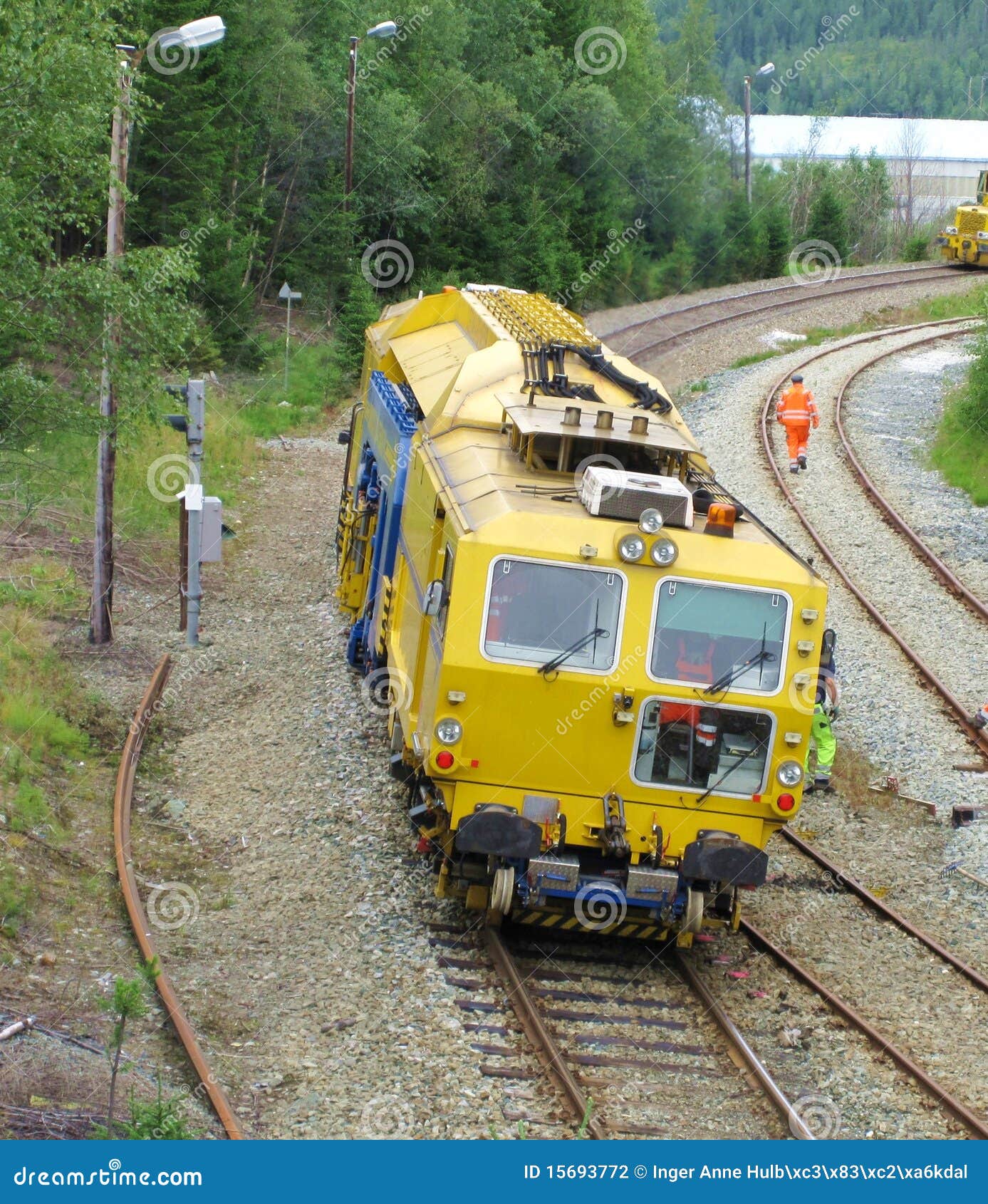 Track construction train stock photo. Image of inspection - 15693772