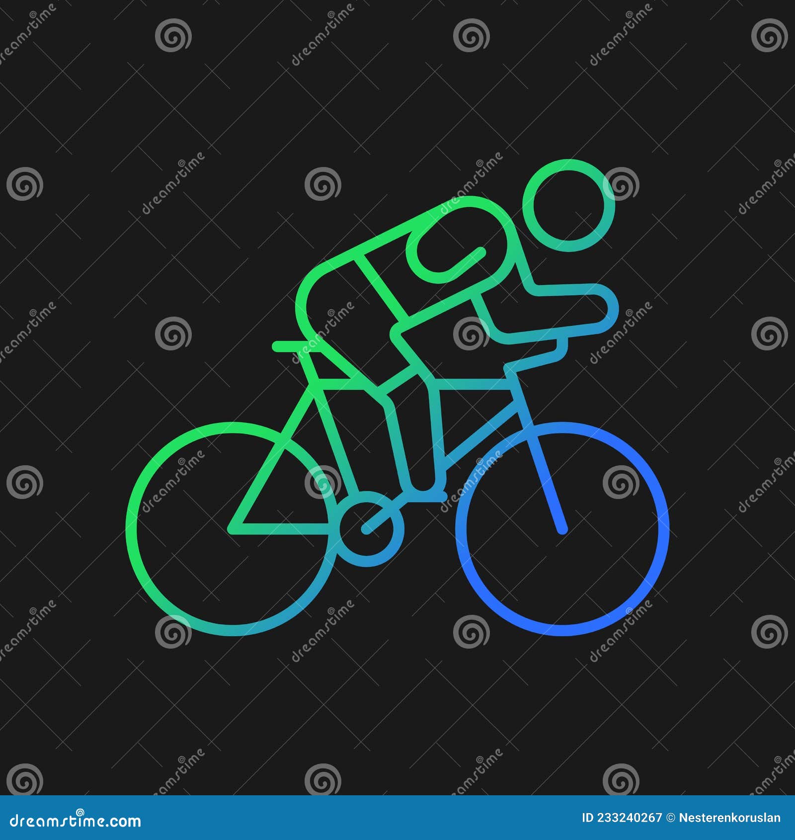 Track Cycling Gradient Vector Icon for Dark Theme Stock Vector ...