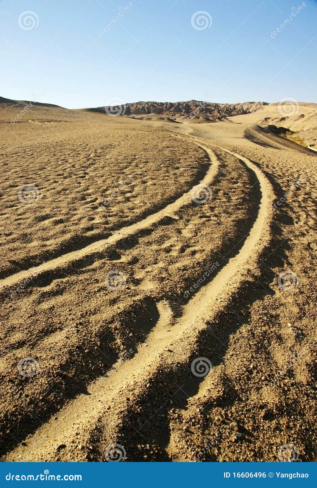 Track in desert stock photo. Image of fine, deserts, desert - 16606496