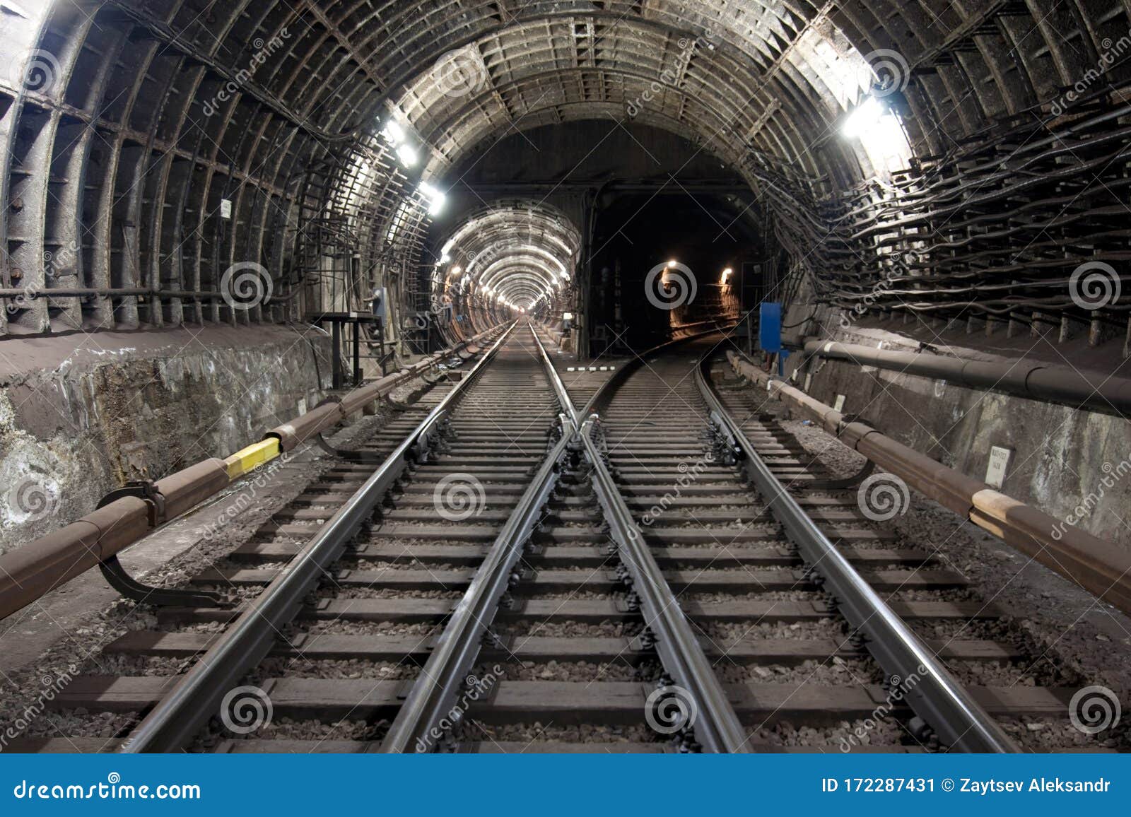 Track Development on the Metro Line with a Right Turn Stock Image ...