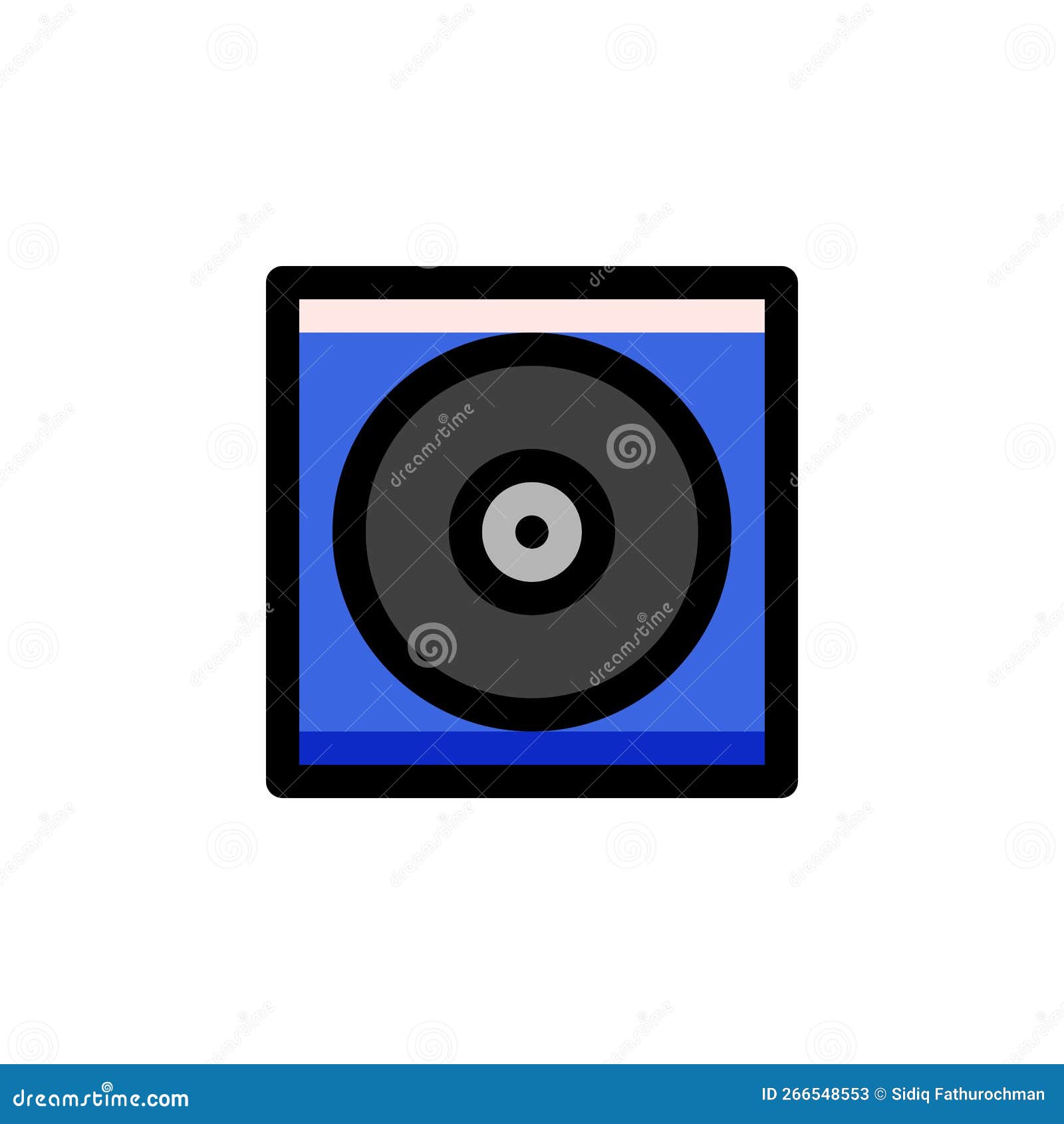 Track Disc Icon stock vector. Illustration of player - 266548553
