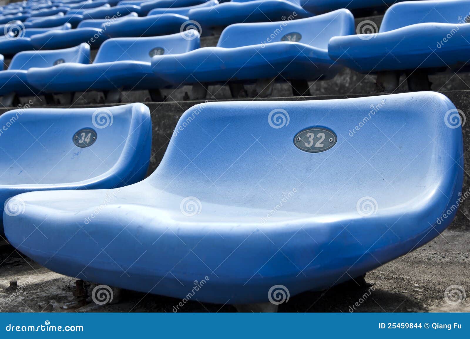 Track field rubber seats stock photo. Image of concrete - 25459844