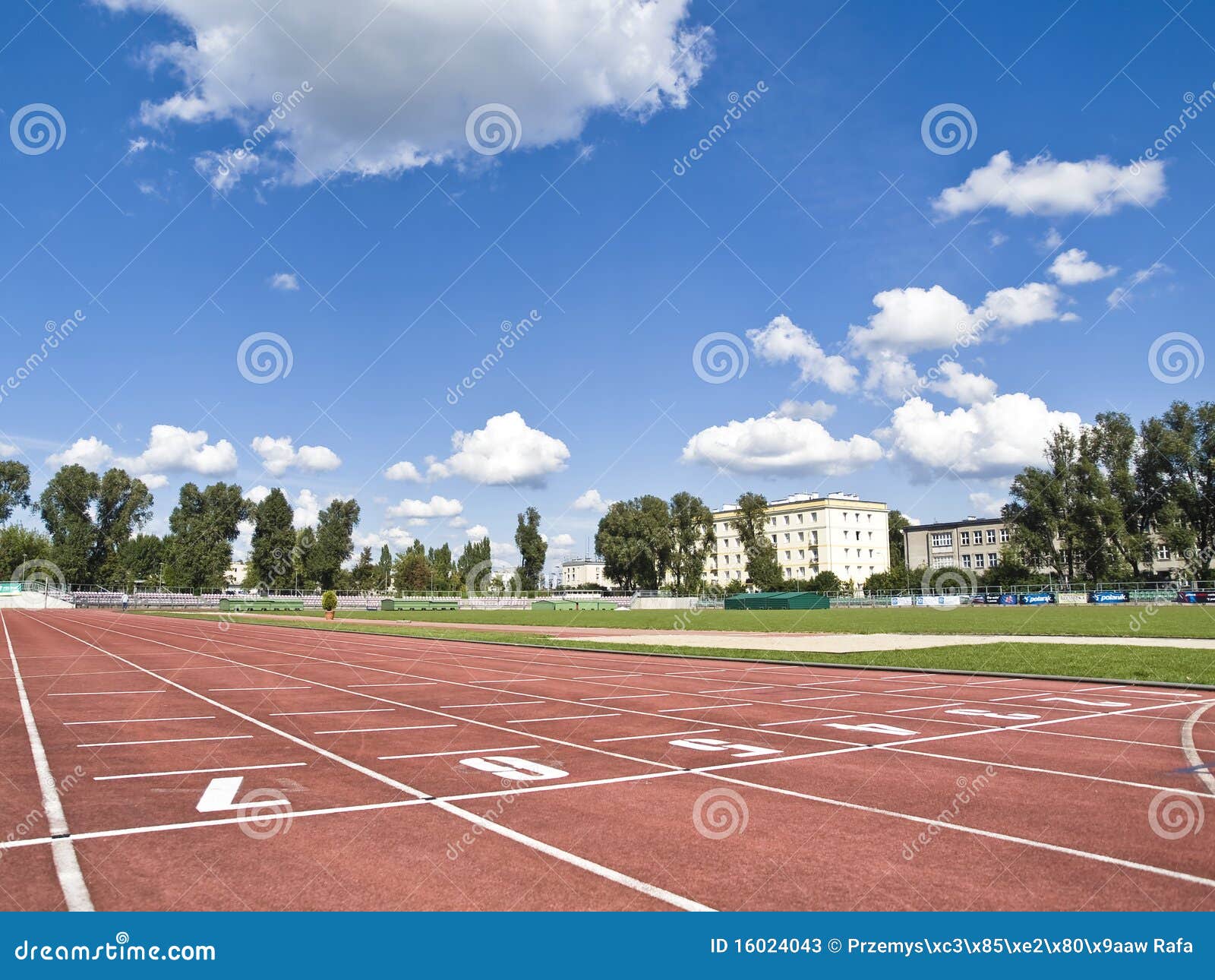 Track and Field Stadium Overview. Stock Image - Image of athletics ...