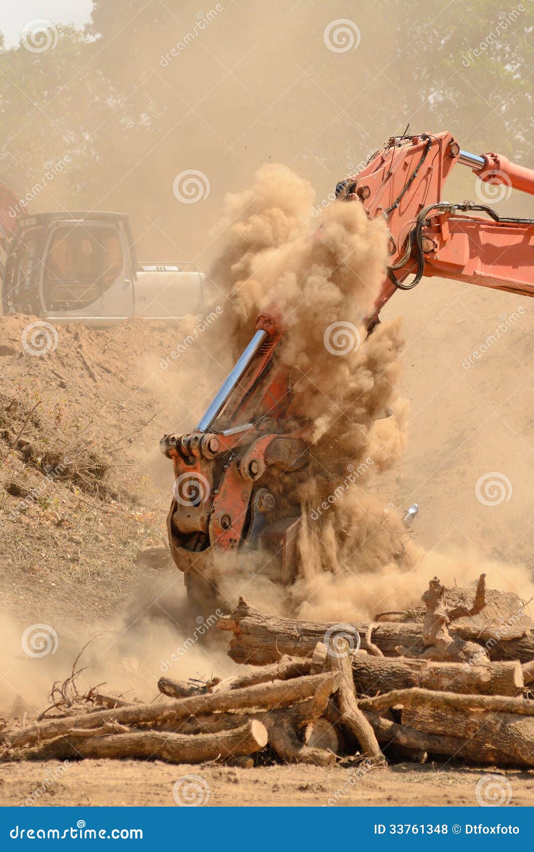 Track Hoe stock photo. Image of construction, tractor - 33761348
