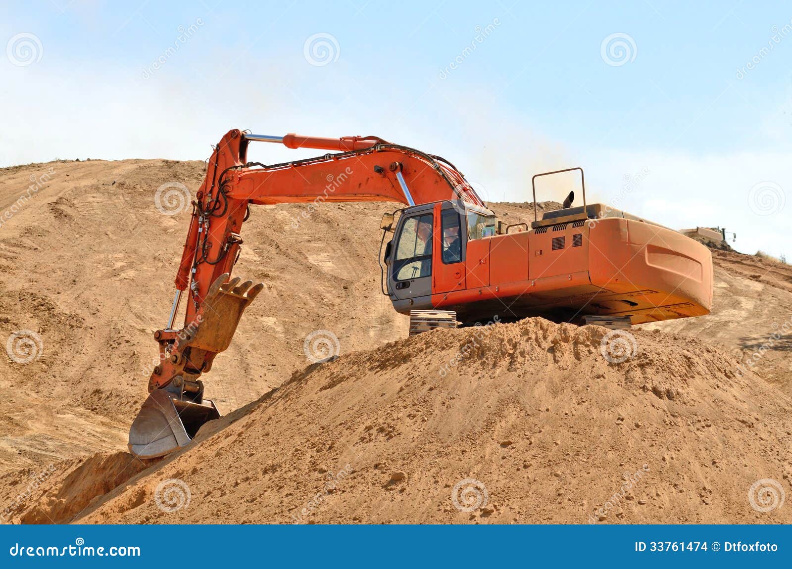 Track Hoe stock photo. Image of heavy, track, dumping - 33761474