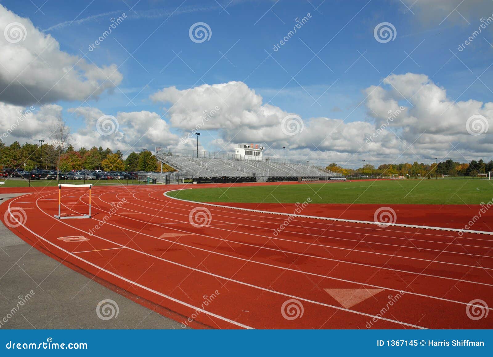Track with hurdle stock image. Image of track, field, soccer - 1367145