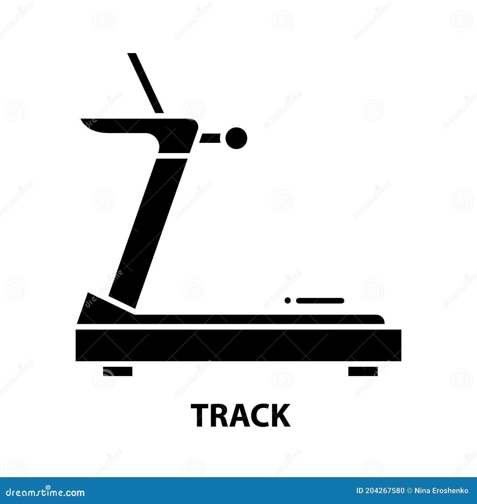 Track Icon, Black Vector Sign with Editable Strokes, Concept ...
