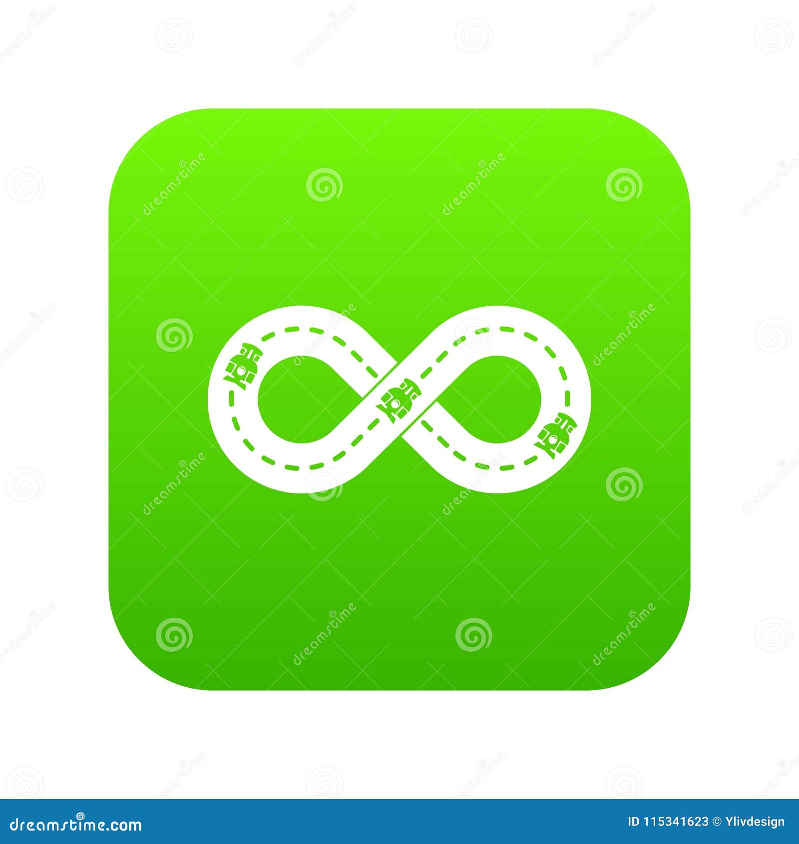 Track icon green vector stock vector. Illustration of brazil - 115341623