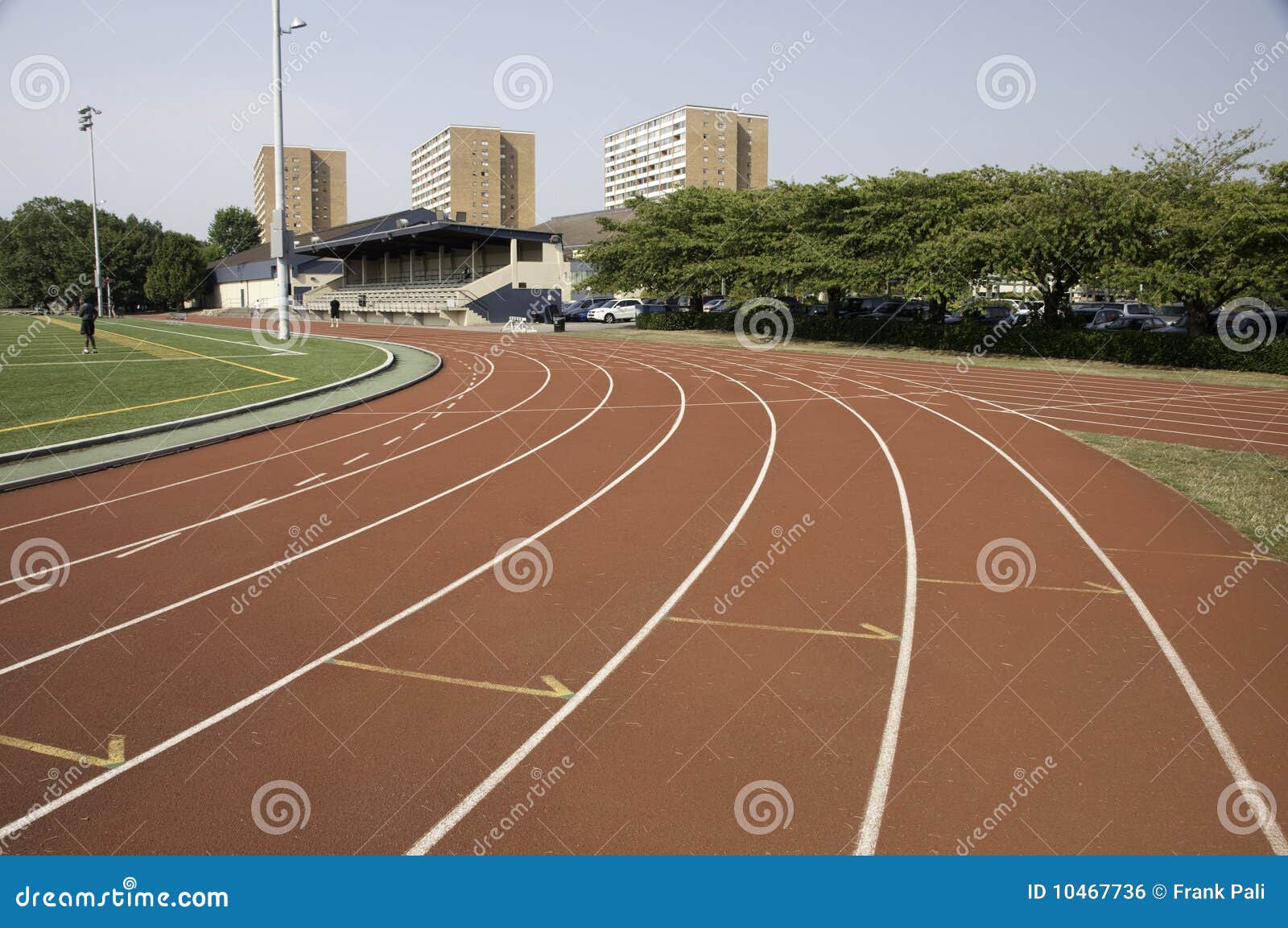 Track Lanes Close To a Turn Stock Photo - Image of sports, vertical ...