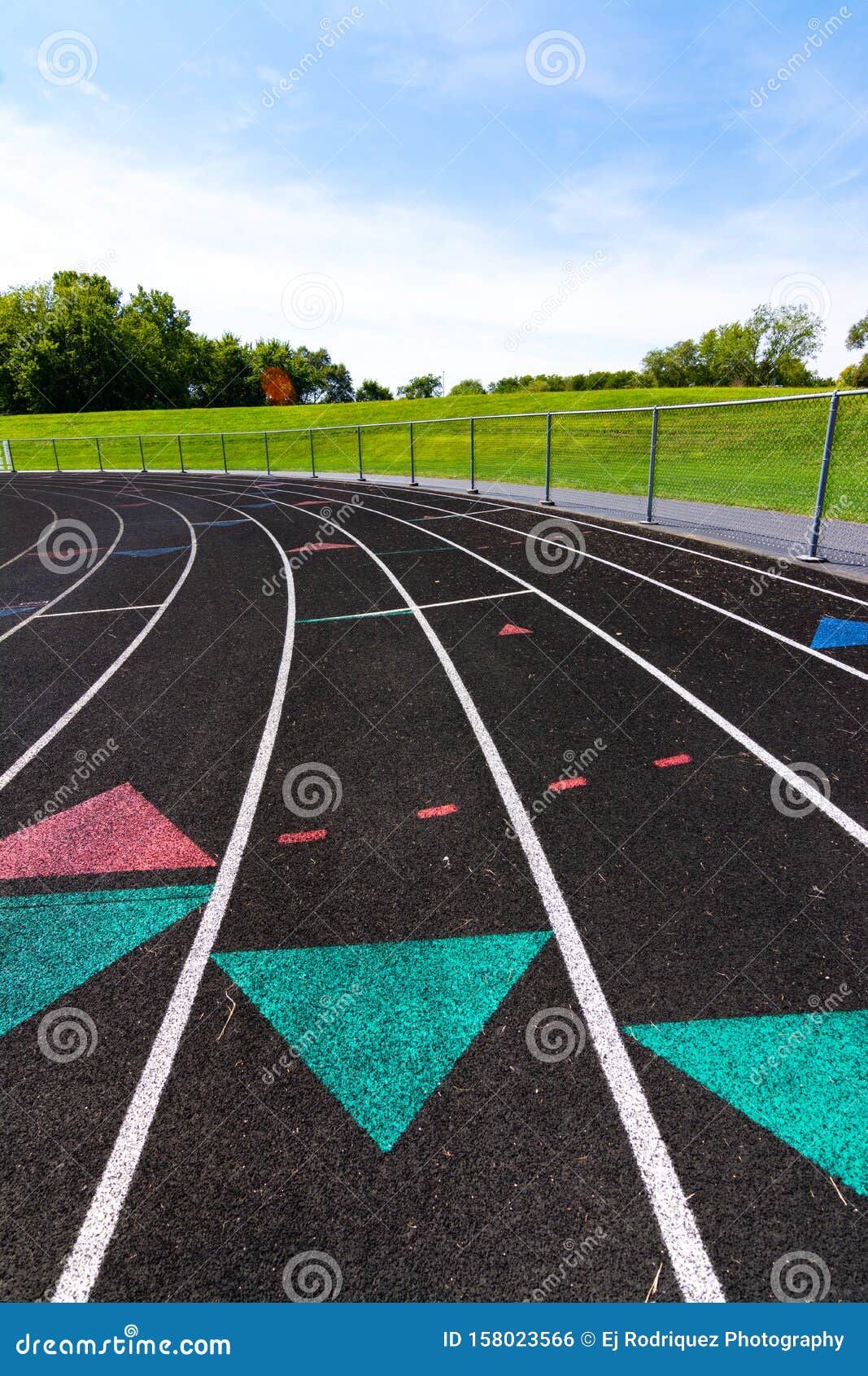 Track Lanes stock photo. Image of america, blue, high - 158023566