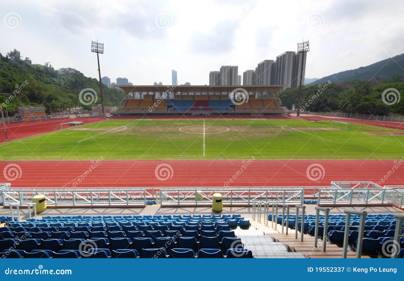 Track Lanes and Stadium stock image. Image of field, school - 19552337