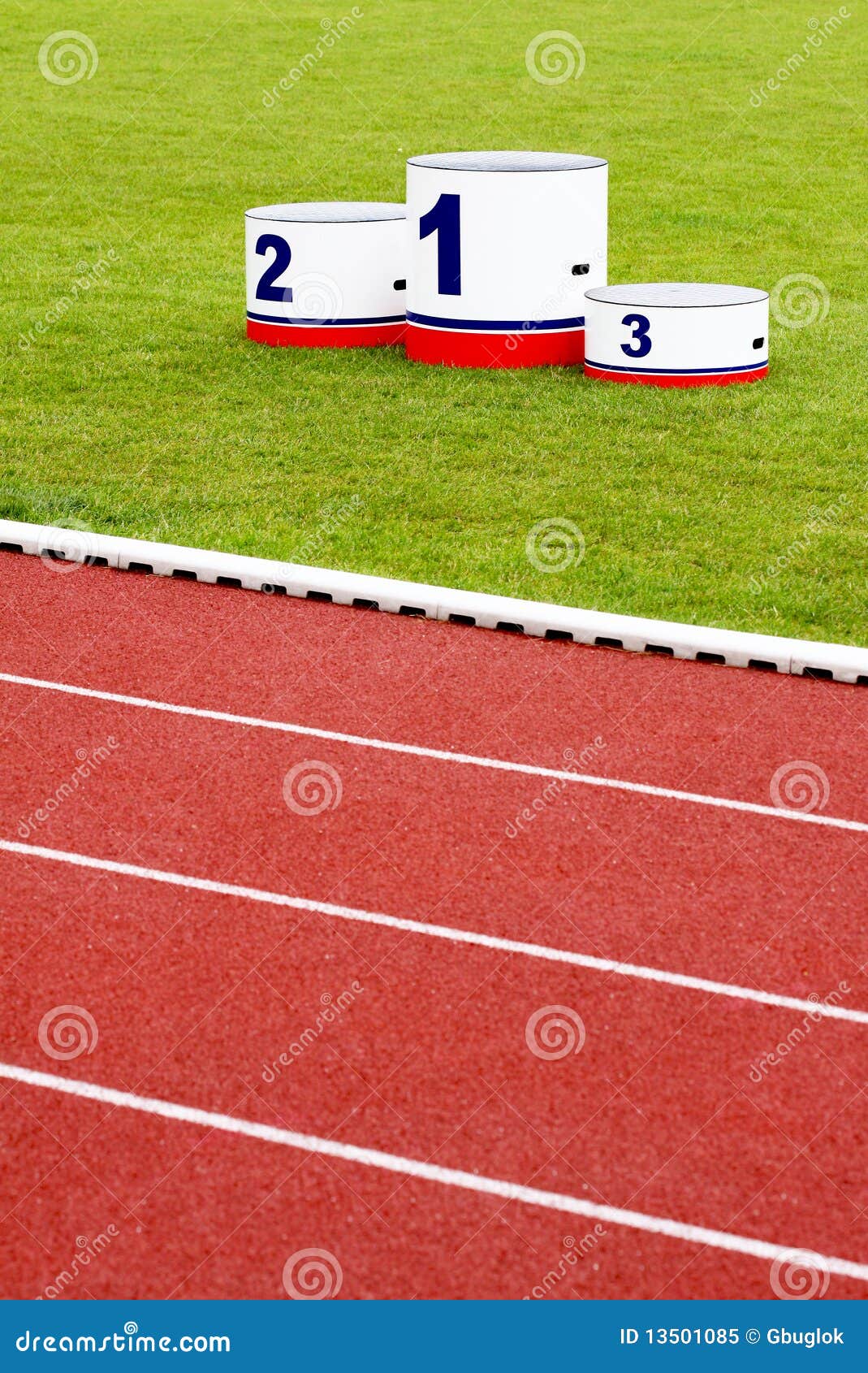 Track Lanes with Winner S Podium Stock Image - Image of lines, surface ...