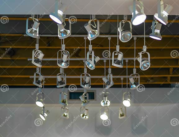 Track Lighting in Retail Store Stock Photo - Image of pattern, concept ...