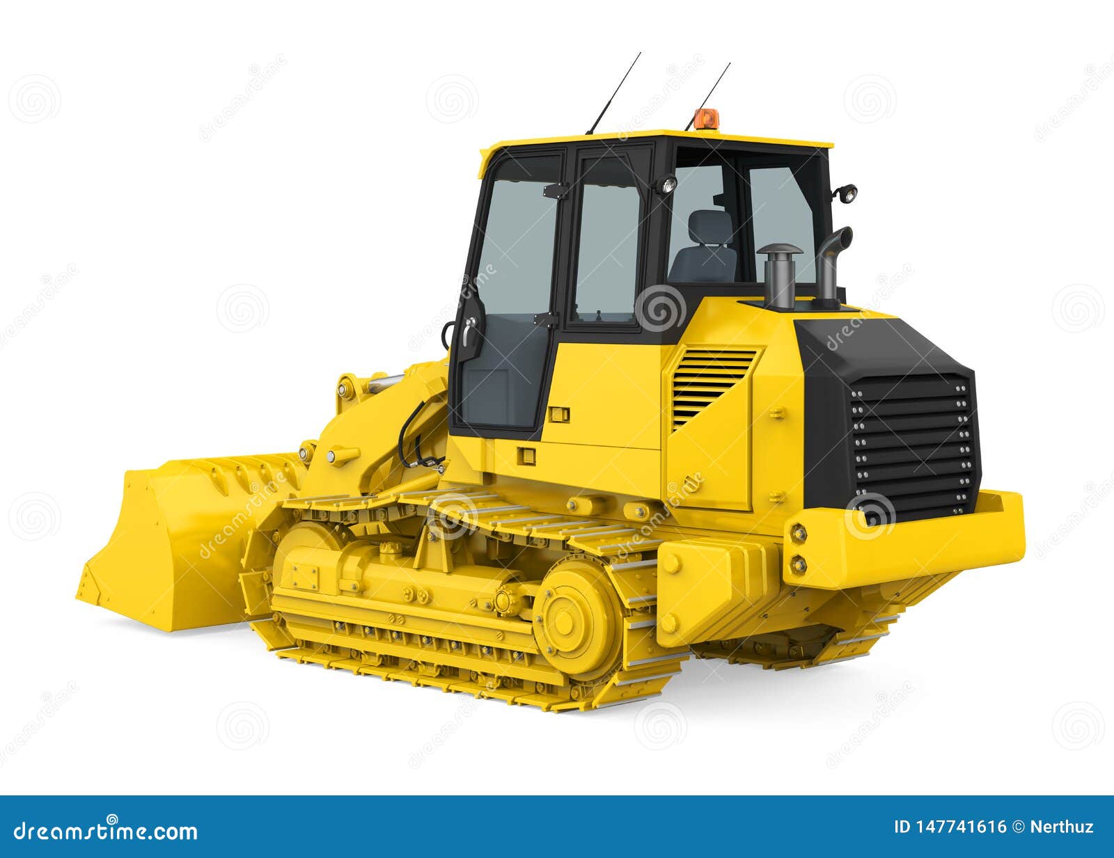 Track Loader Isolated stock illustration. Illustration of scoop - 147741616