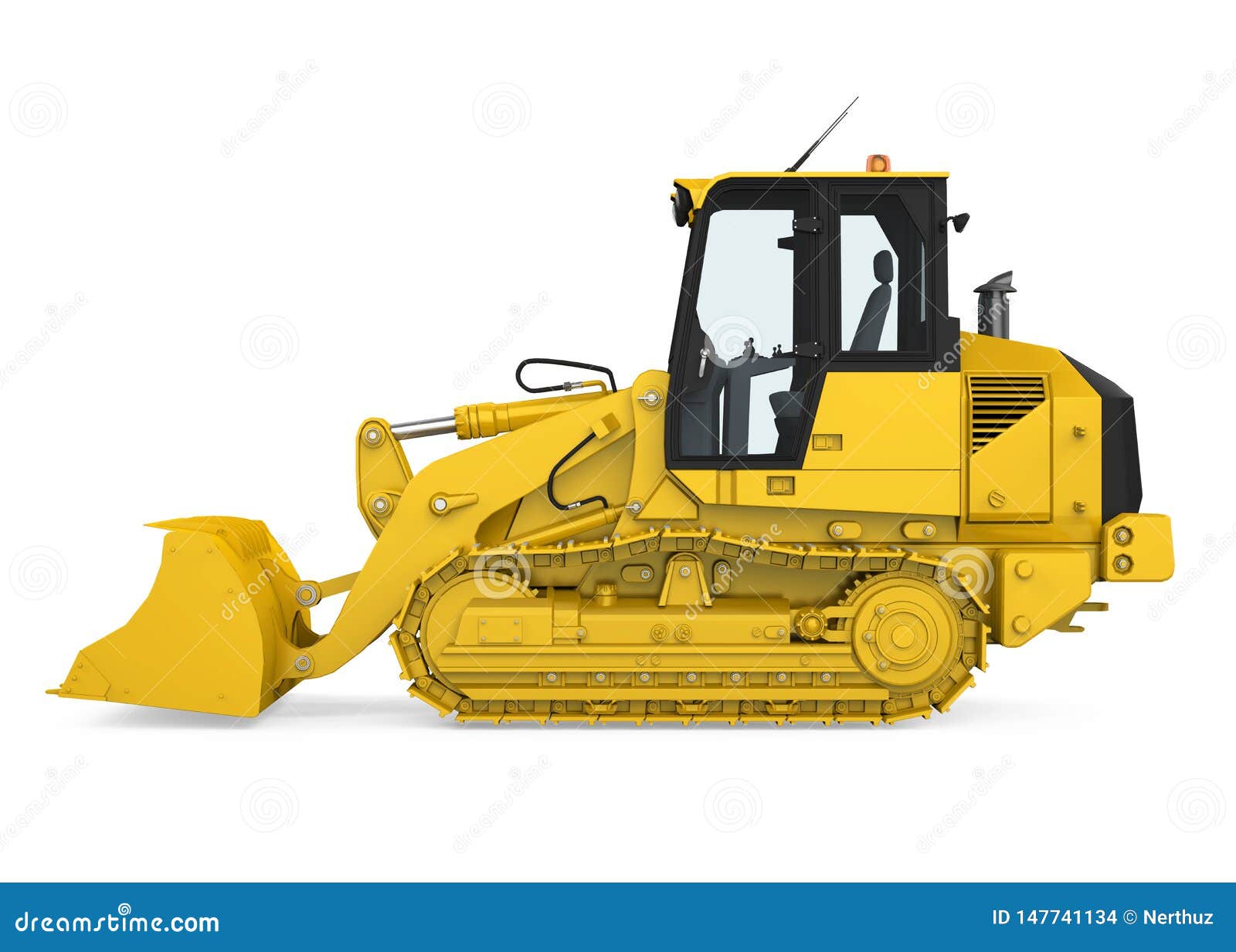 Track Shovel Loader Cartoon Vector | CartoonDealer.com #83352369