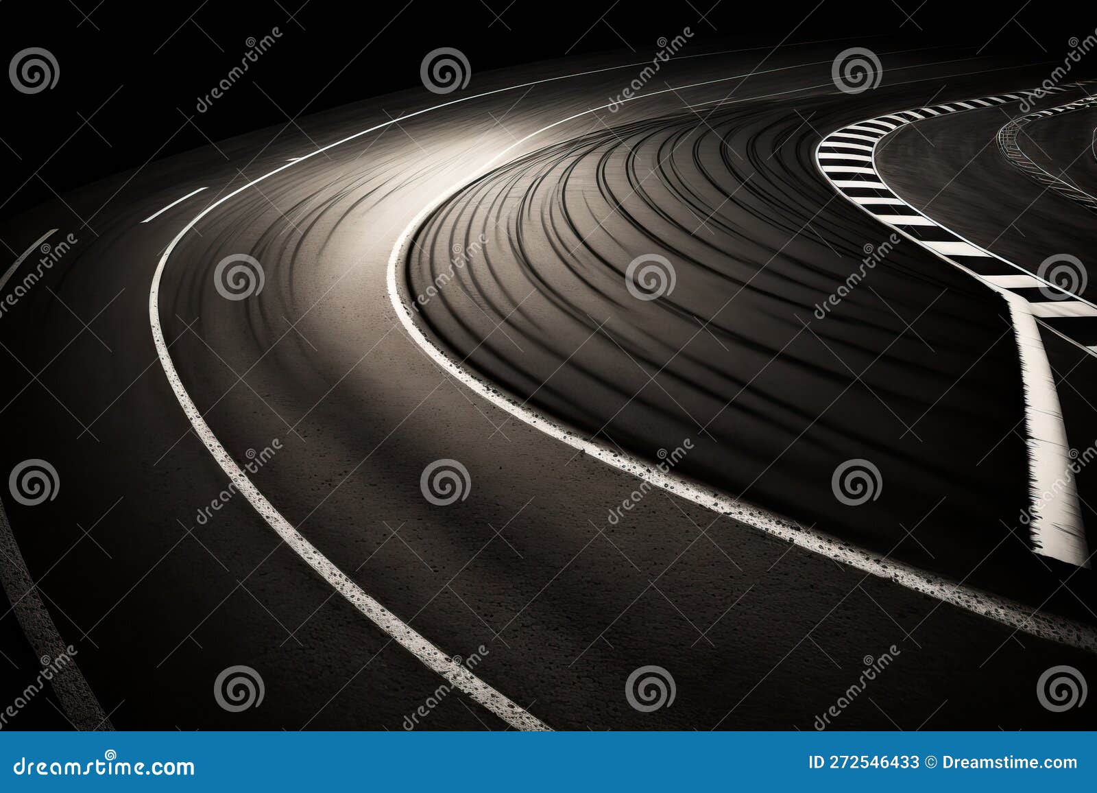 Track for Motor Racing. Road Curve on a Racetrack Stock Illustration ...