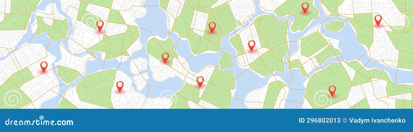 Track Navigation Pins on Isometric Street Maps, Navigate Mapping ...