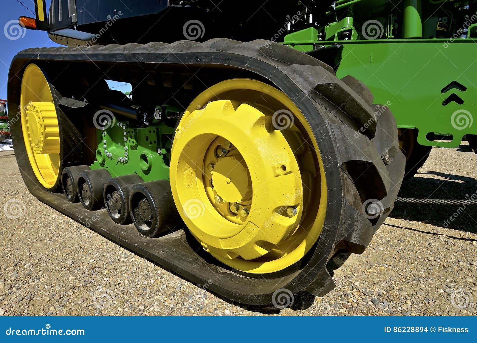 Track of a new tractor stock photo. Image of tread, track - 86228894