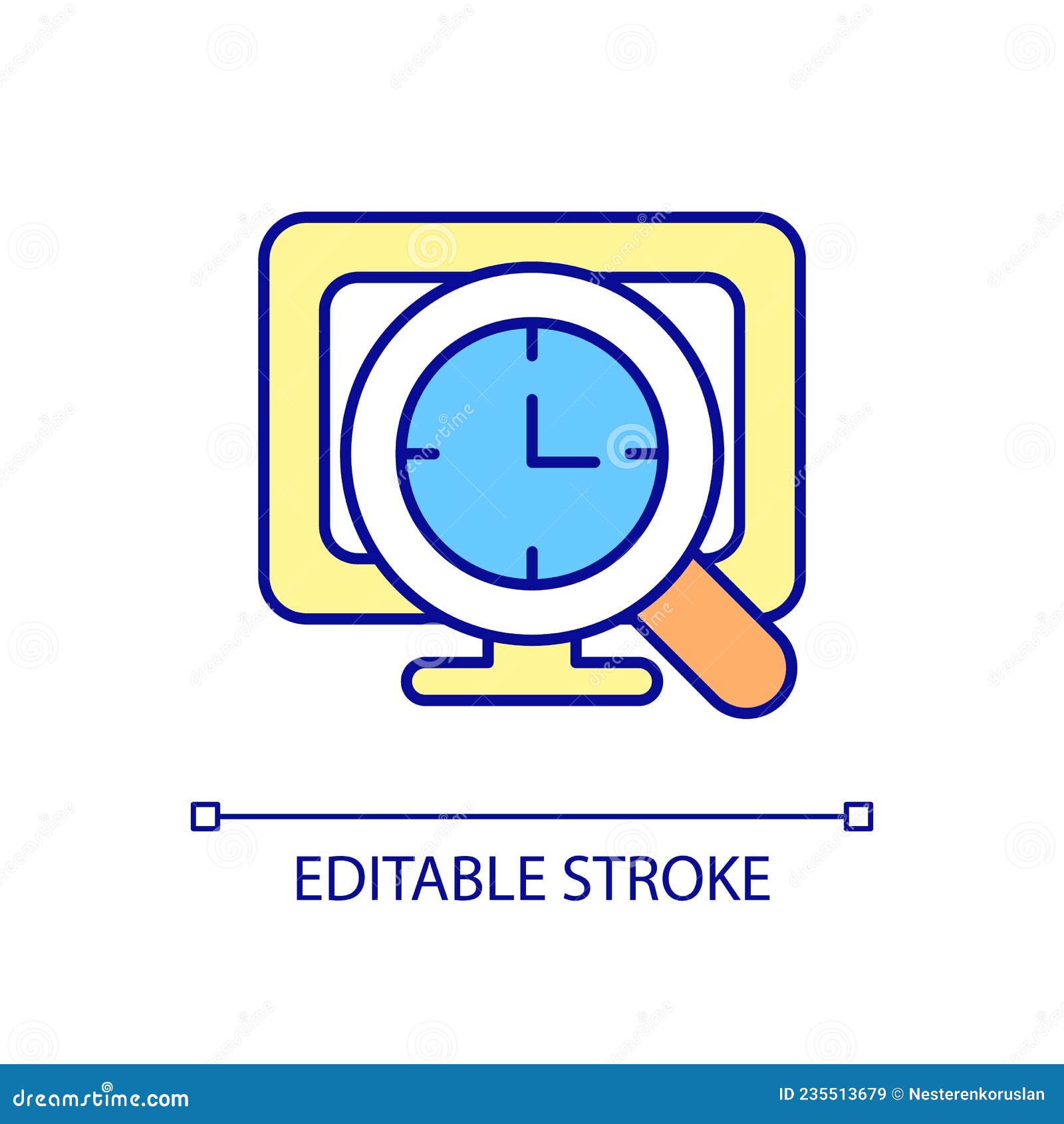 Track Online Time RGB Color Icon Stock Vector - Illustration of labor ...